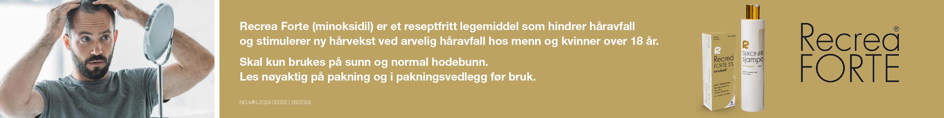Recrea Forte: Middel mot hårtap - Farmasiet.no - Farmasiet.no