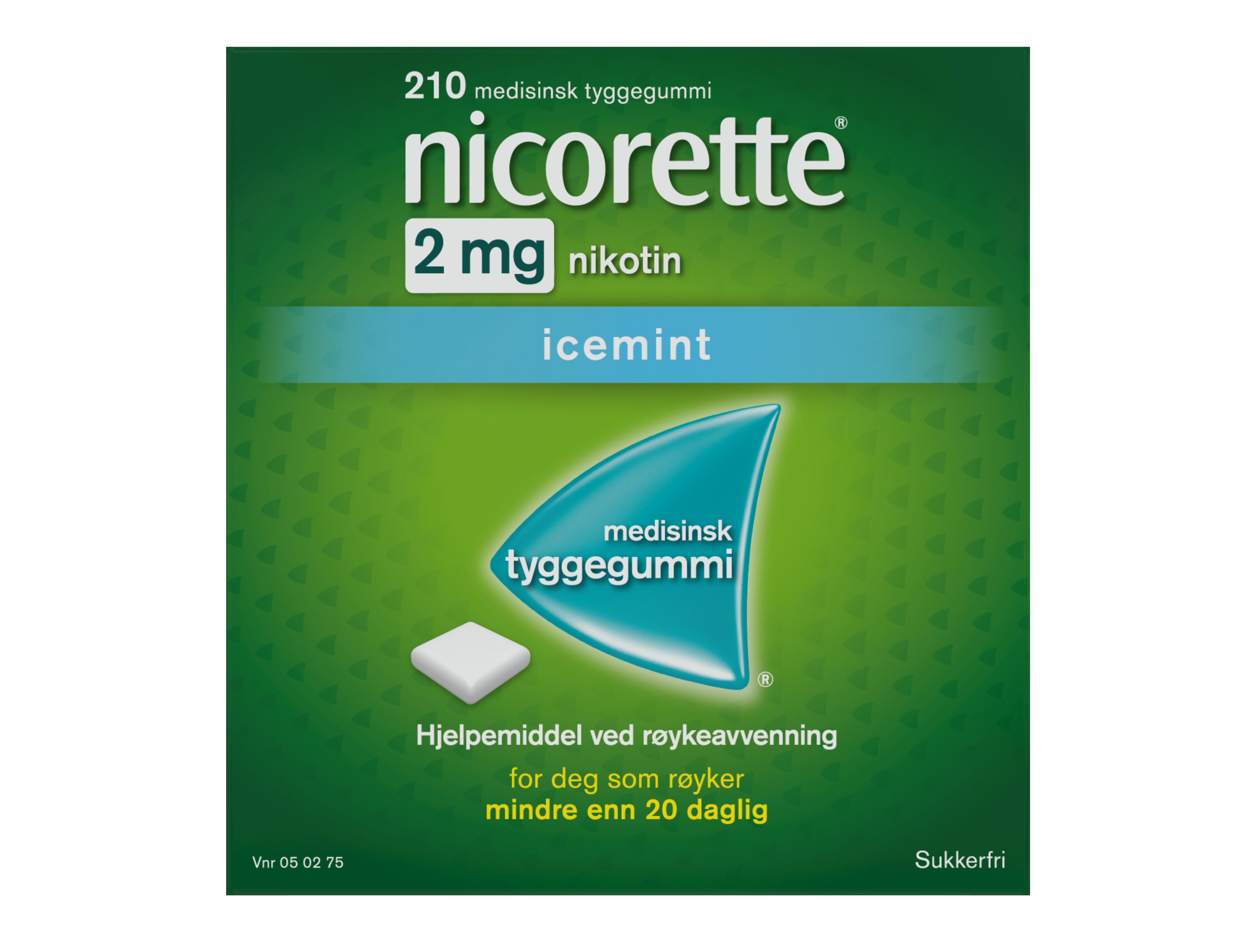 Nicorette Tyggegummi, 2 mg nikotin, Icemint 210 stk., Slutte å røyke ...