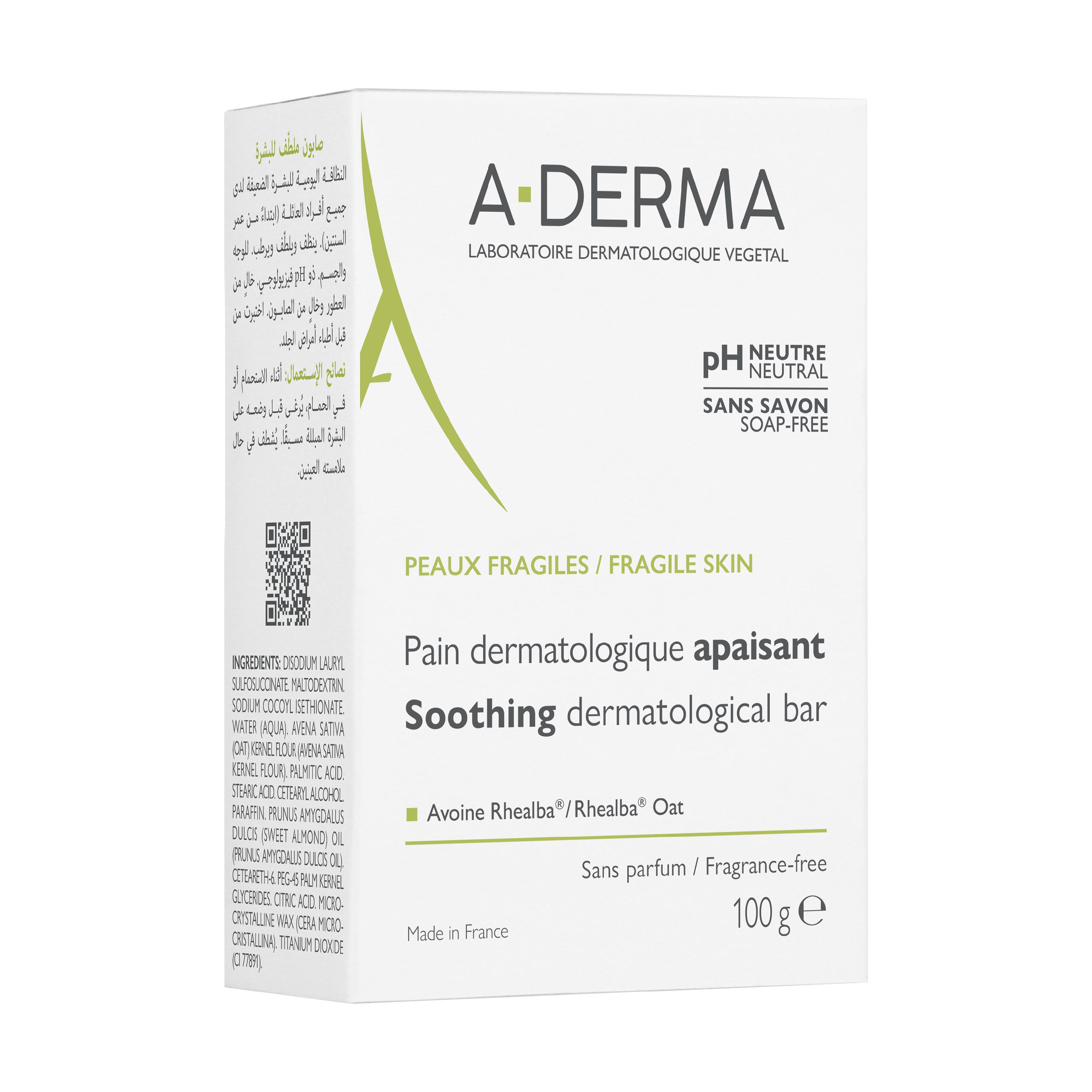A-Derma Cleansing Bar, 100 g - Dusj og bad - Farmasiet.no
