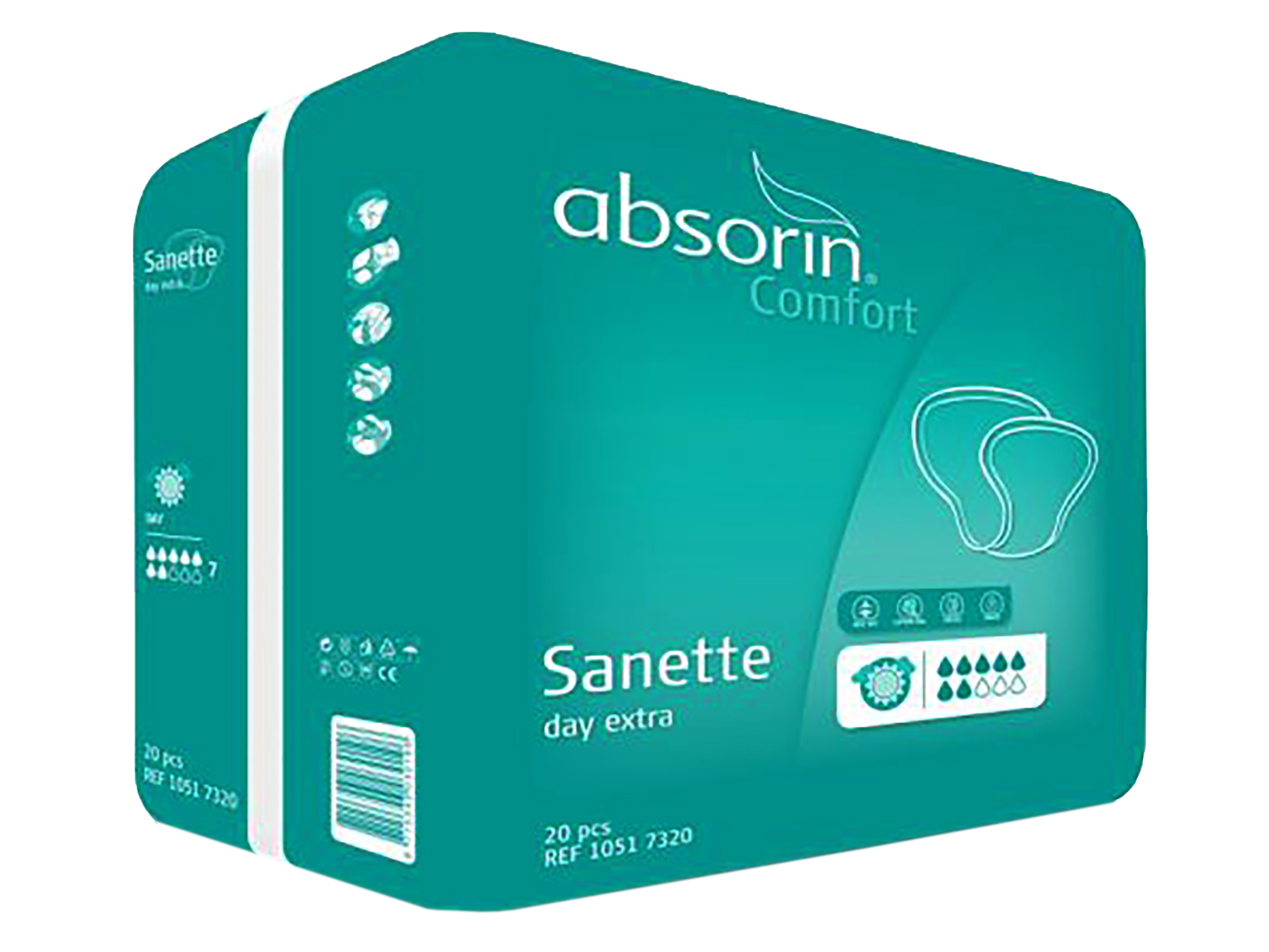 Absorin Comfort Sanette Day extra, 20 stk - Alt av bind og bleier ...