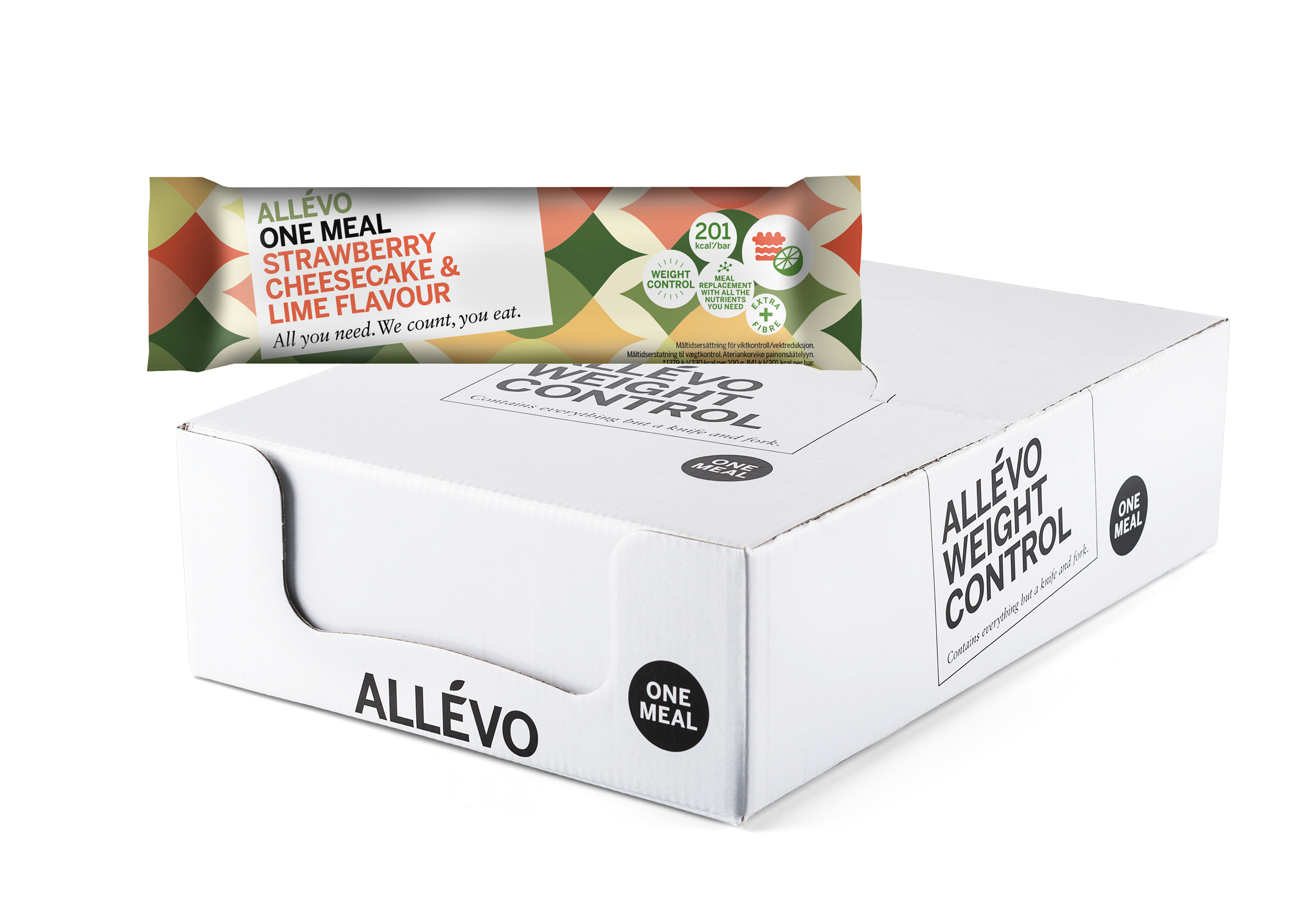 Allevo OneMeal Strawberry Cheesecake, 20 stk. a 62 gram - Ned i vekt ...