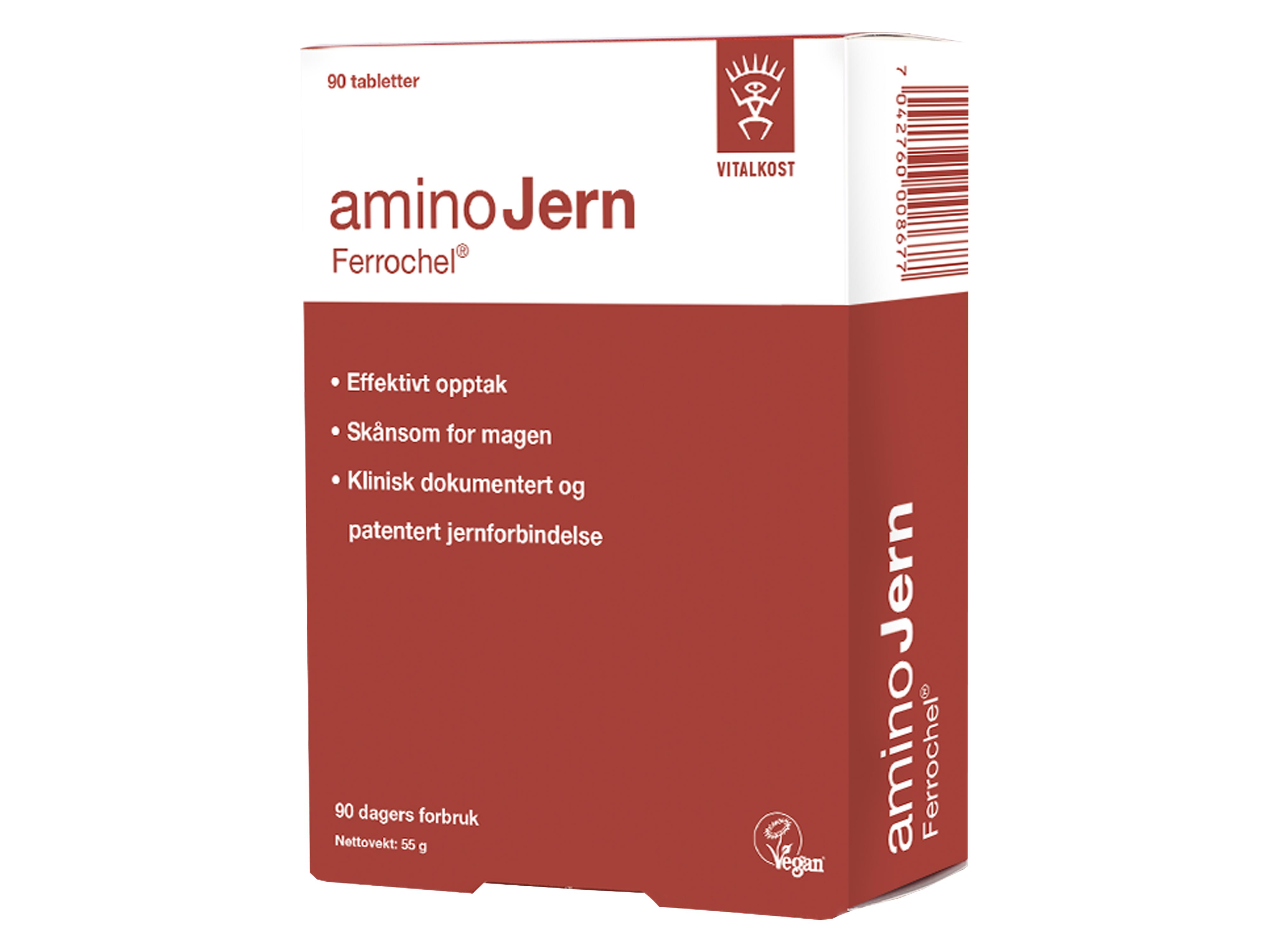 aminoJern AminoJern 25mg, 90 tabletter - Vitaminer og mineraler ...