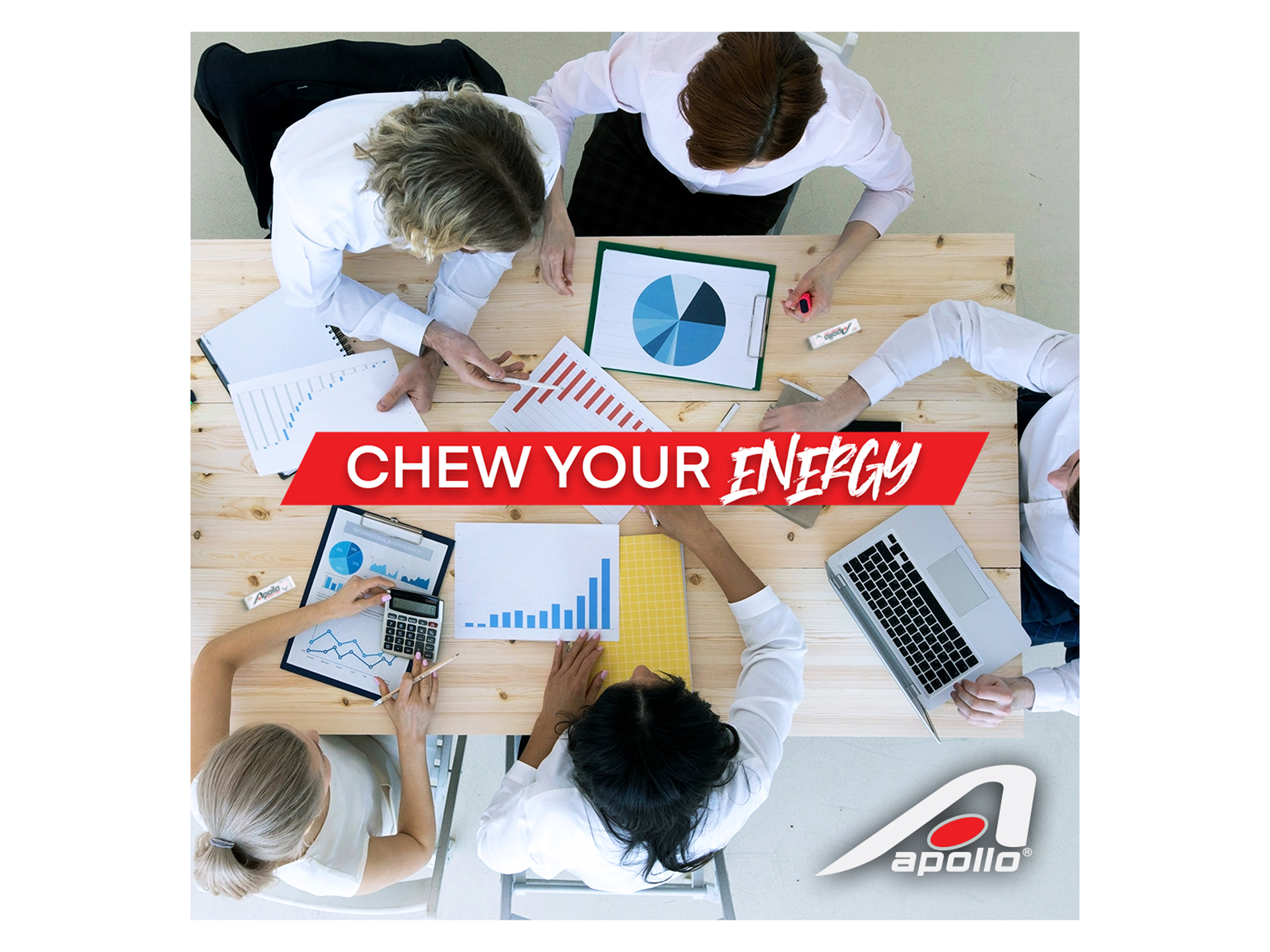 Apollo Energy Gum Spearmint, 5 stk - Vitaminer og mineraler - Farmasiet.no