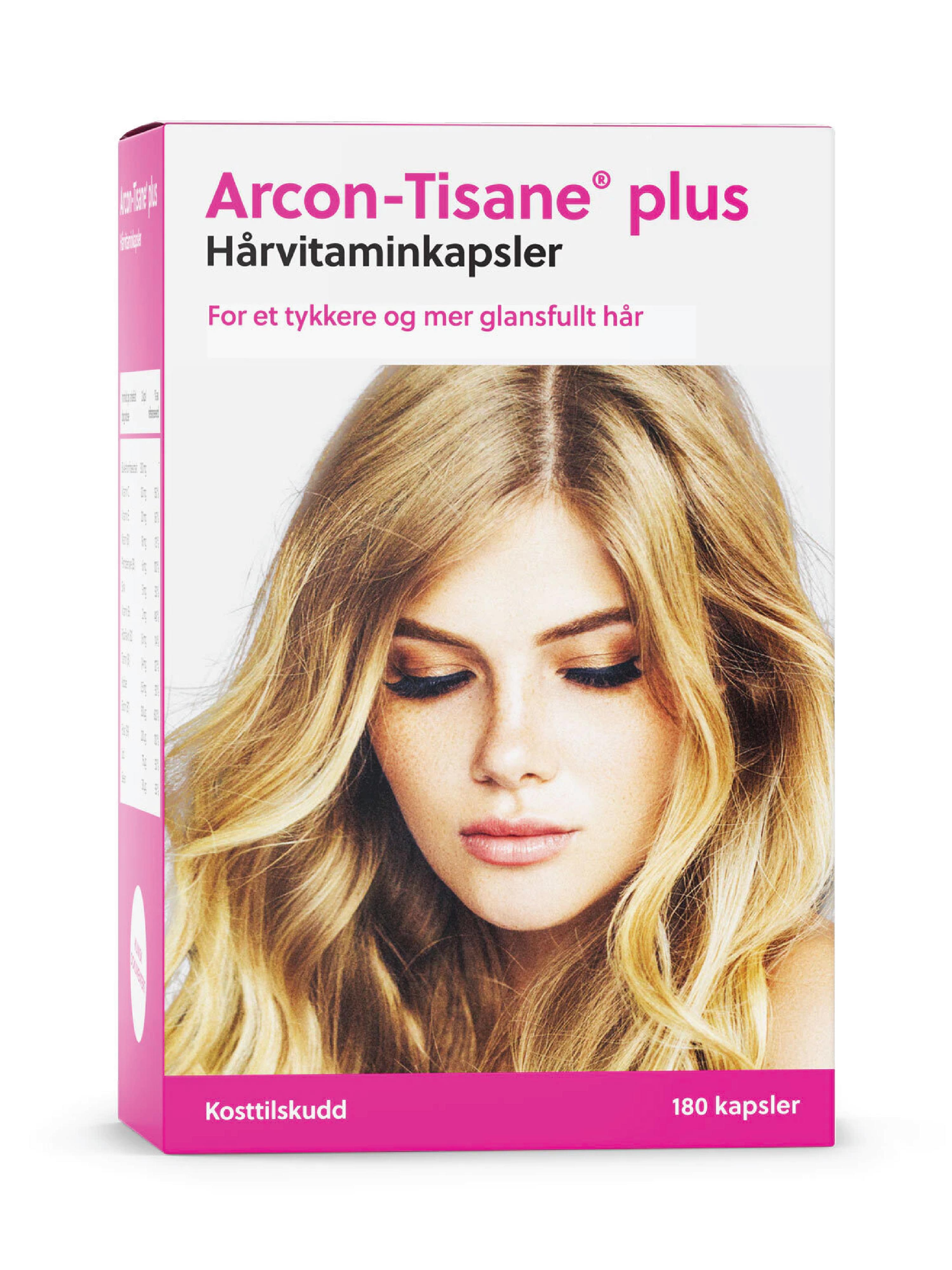 Arcon-Tisane plus Hårvitaminkapsler, 180 kapsler - Plantebaserte ...
