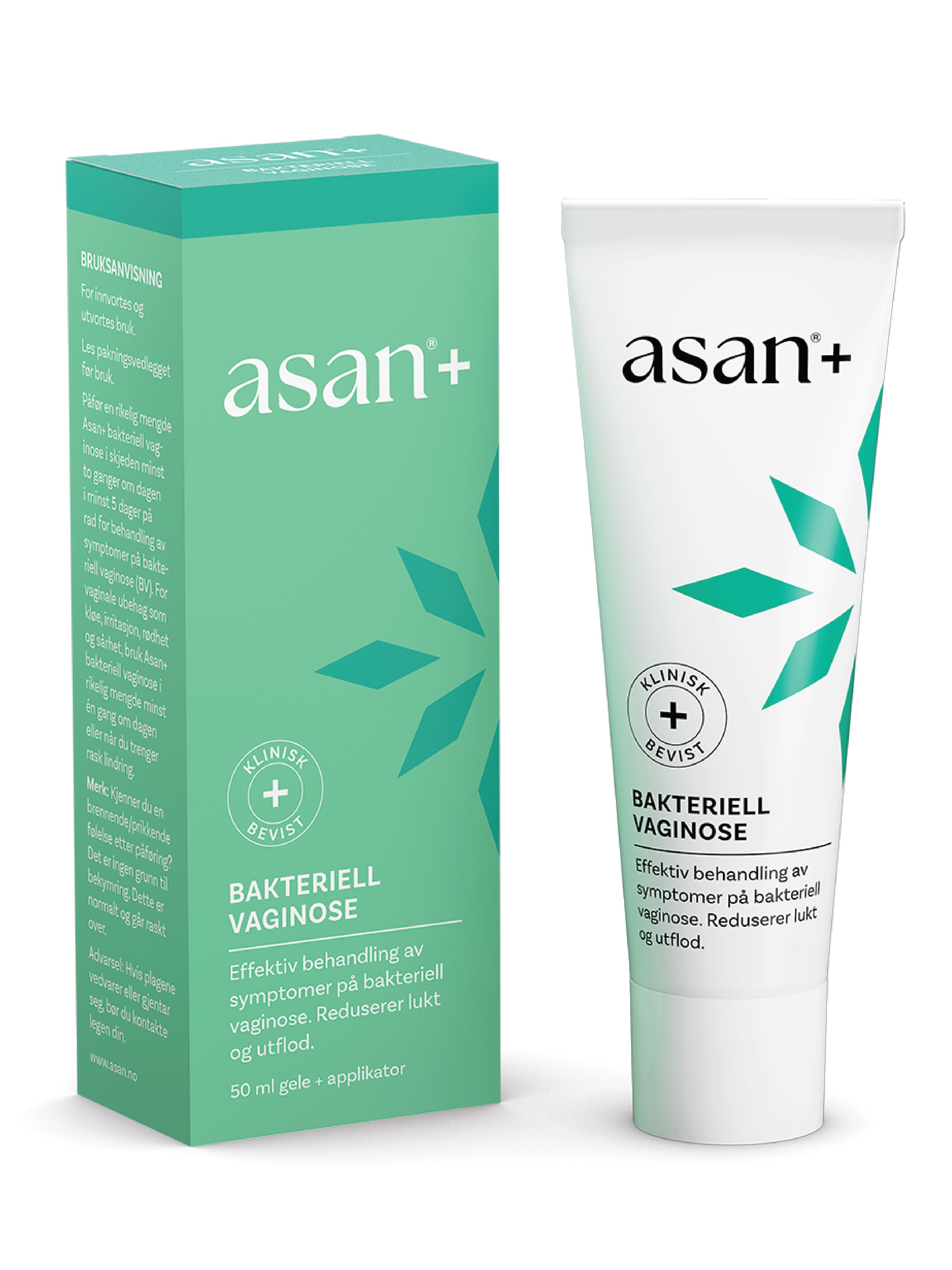Asan+ Bakteriell vaginose Vaginalgel, 50 ml - Irritasjon, kløe og sopp ...