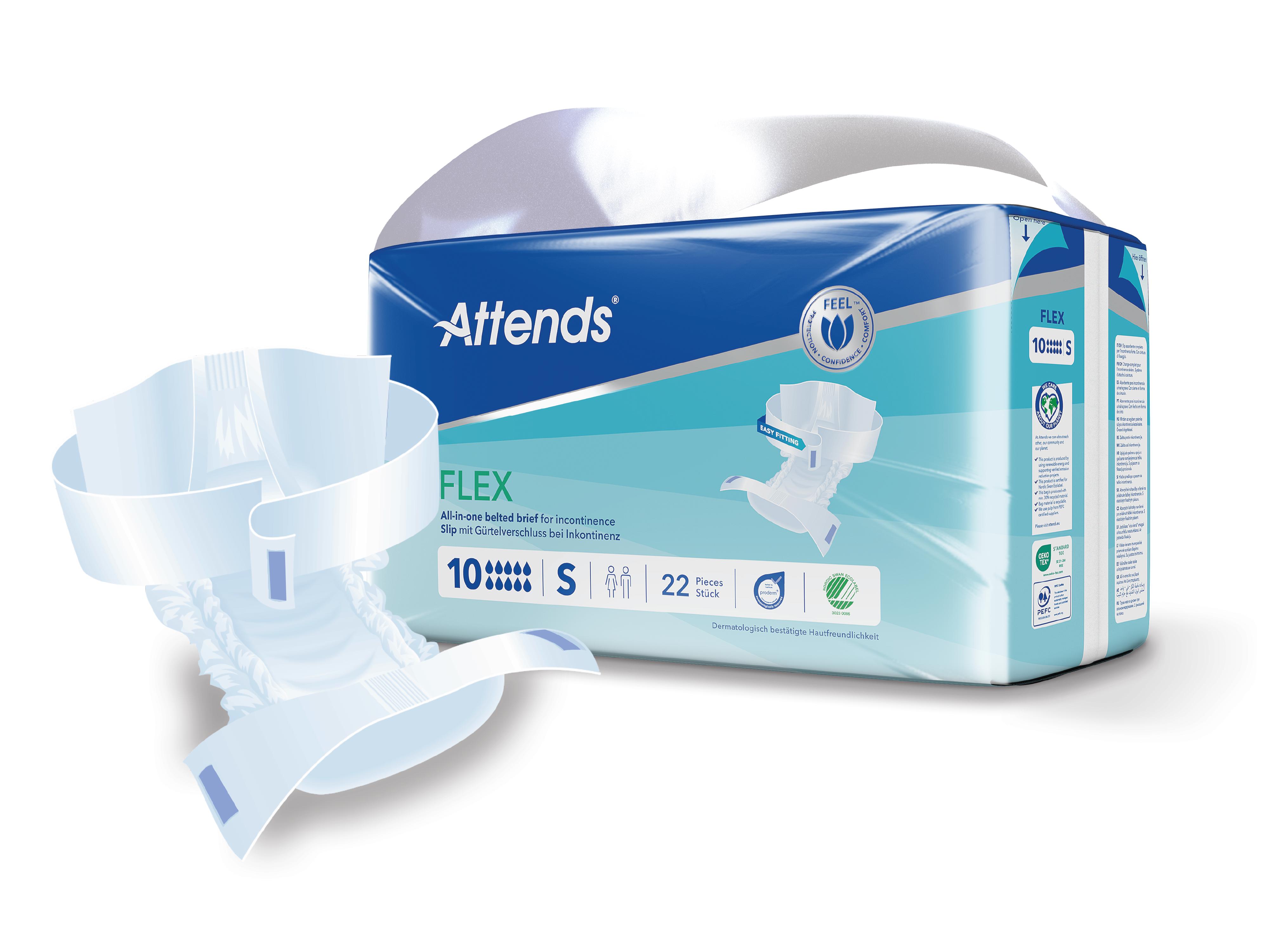 Attends Flex 10, 22 stk - Alt av bind og bleier - Farmasiet.no