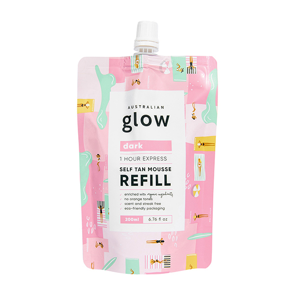 Australian Glow One Hour Express Dark Self Tan Mousse Refill, 200 ml ...