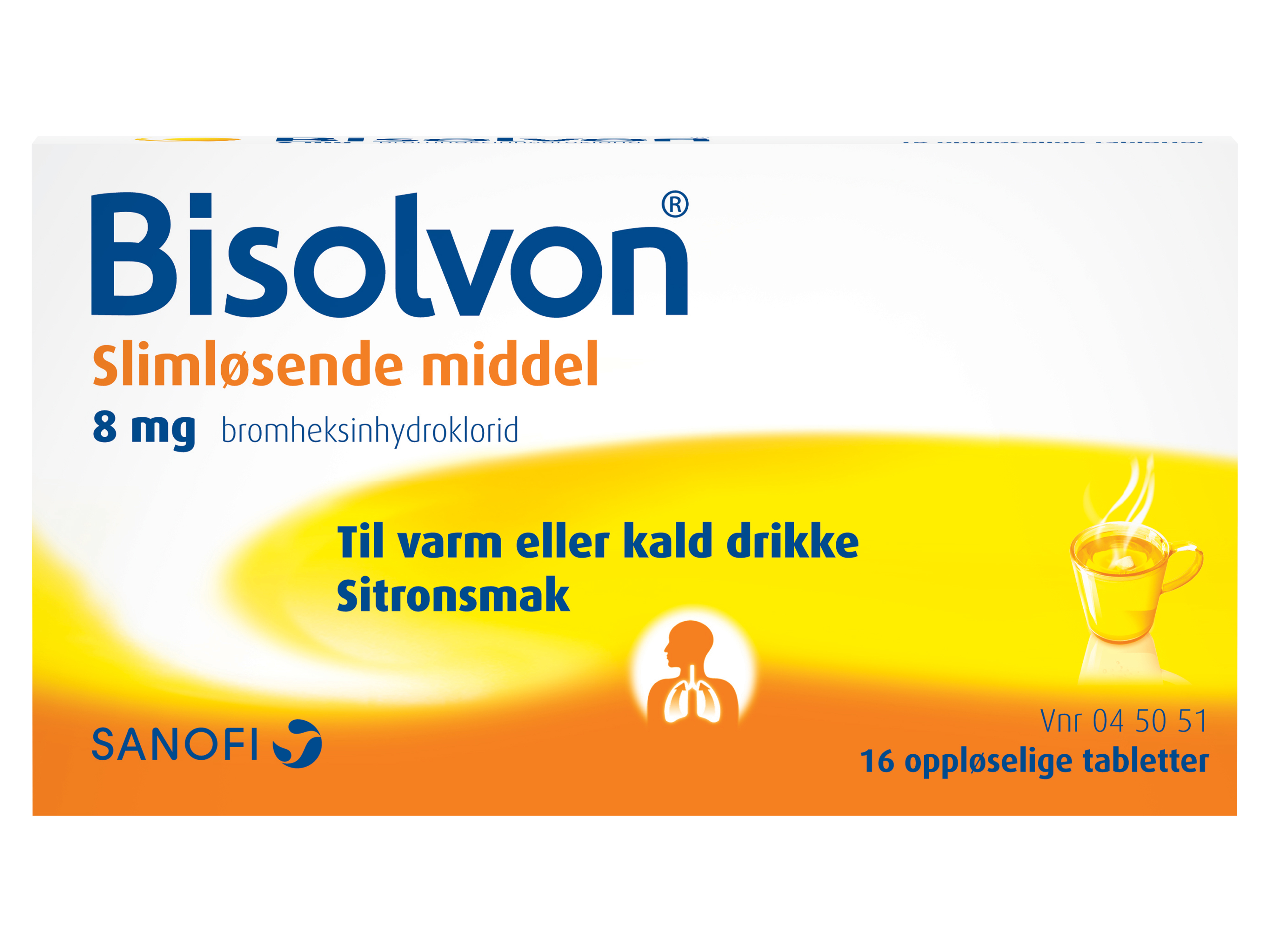 Bisolvon Oppløselige tabletter 8mg, 16 stk. - Hals og hoste - Farmasiet.no