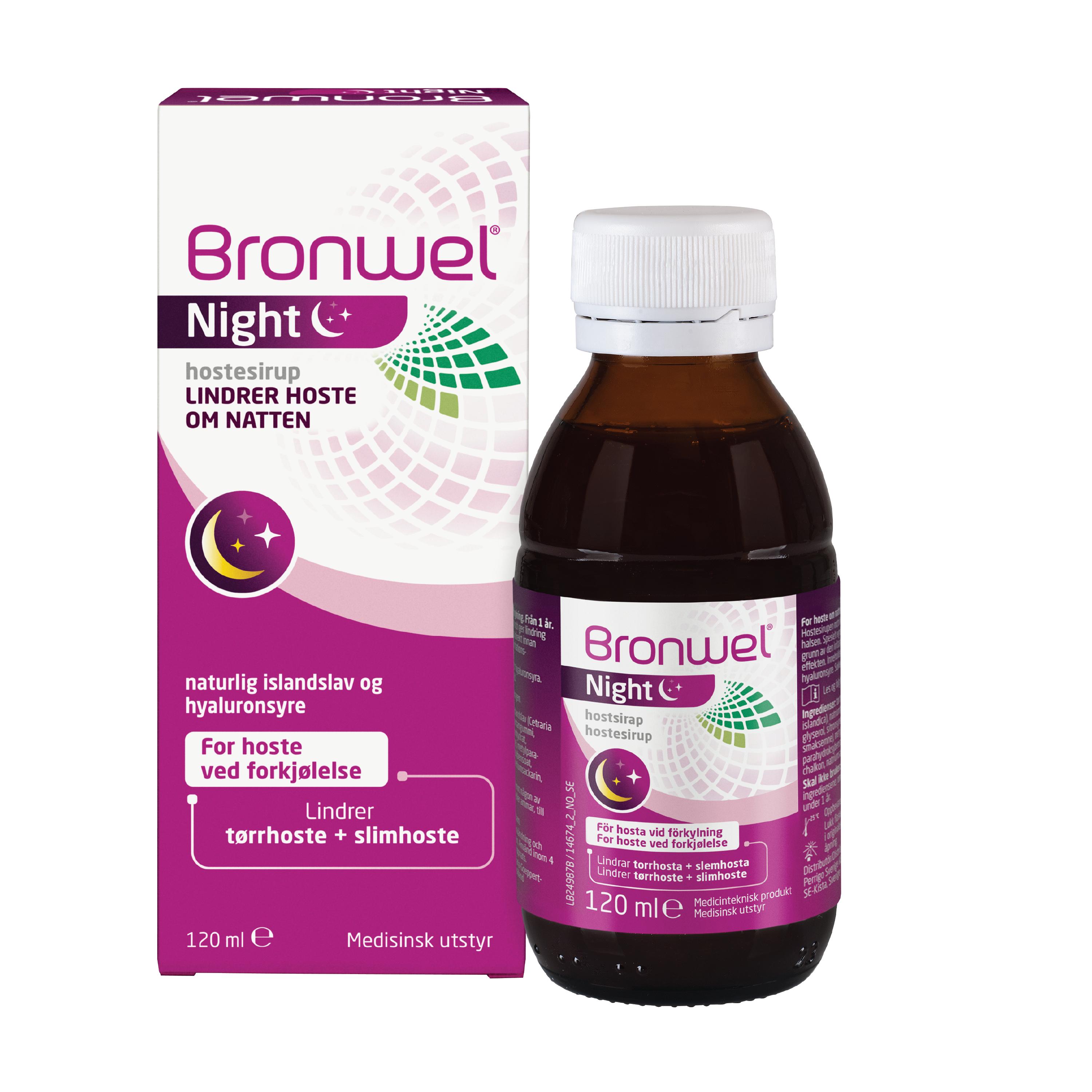 Bronwel Night Hostesirup, 120 ml - Hals og hoste - Farmasiet.no
