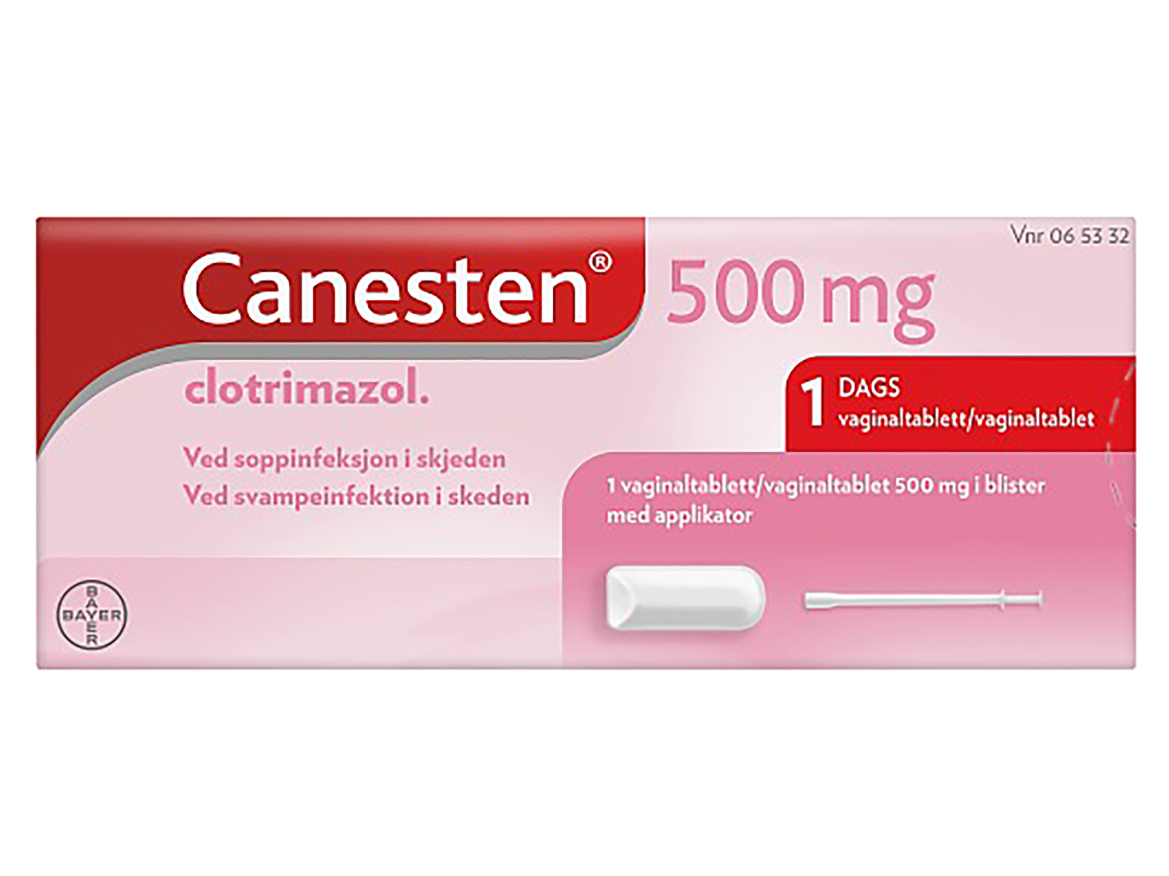 Canesten Vagitorier 500mg med applikator, 1 stk. - Irritasjon, kløe og ...