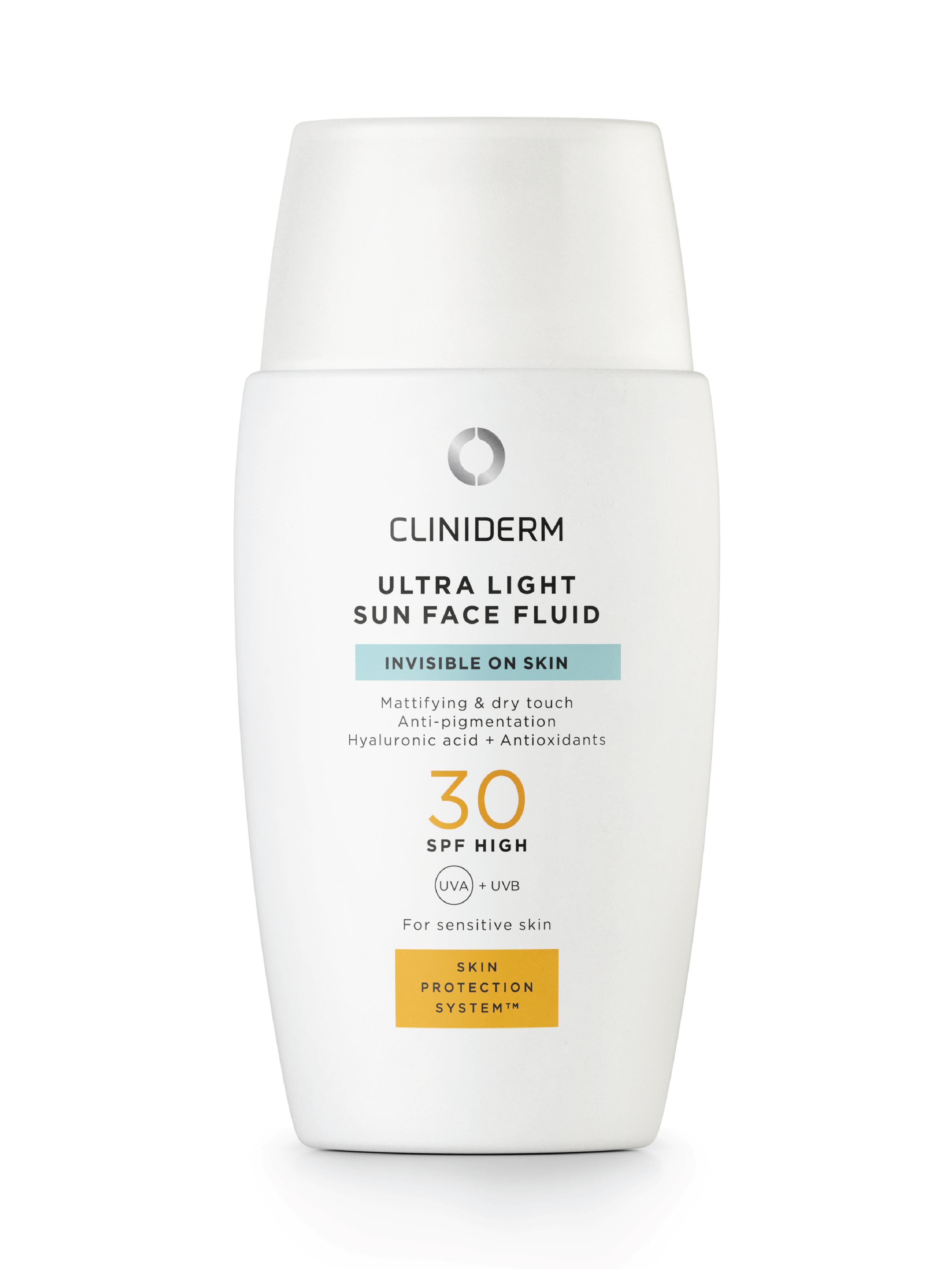 Cliniderm Sun Ultra Light Sun Face Fluid SPF30, 40 ml - Solkrem ansikt ...