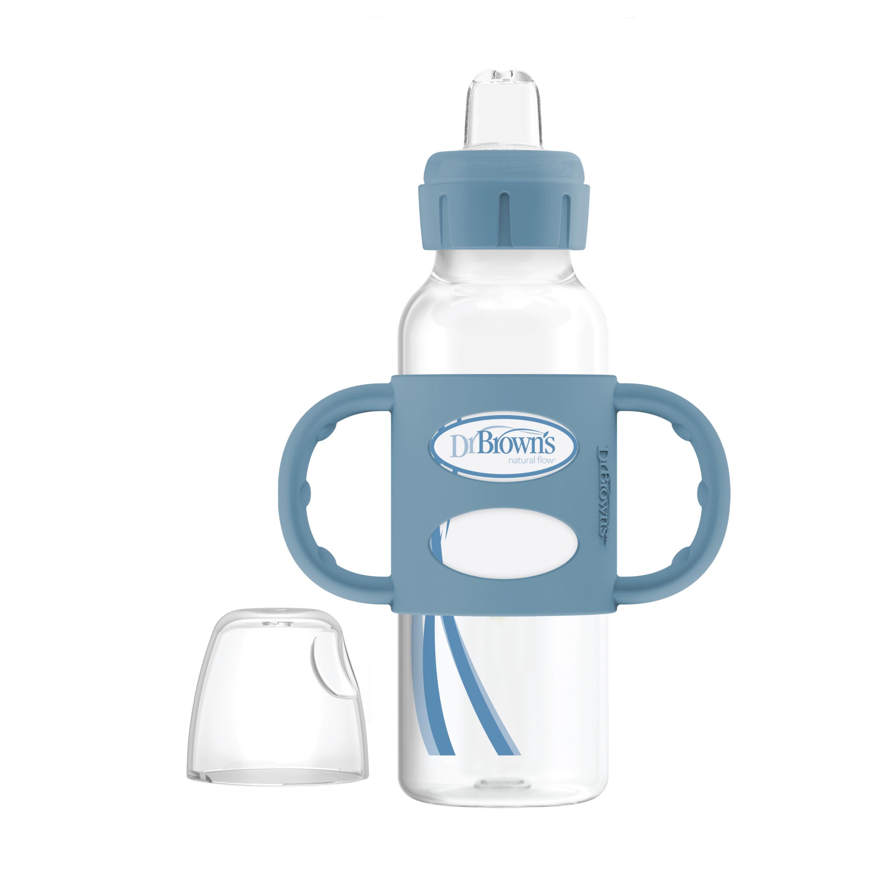 Dr. Brown's Sippy Spout Standard Flaske m/håndtak, Blå, 250 ml ...