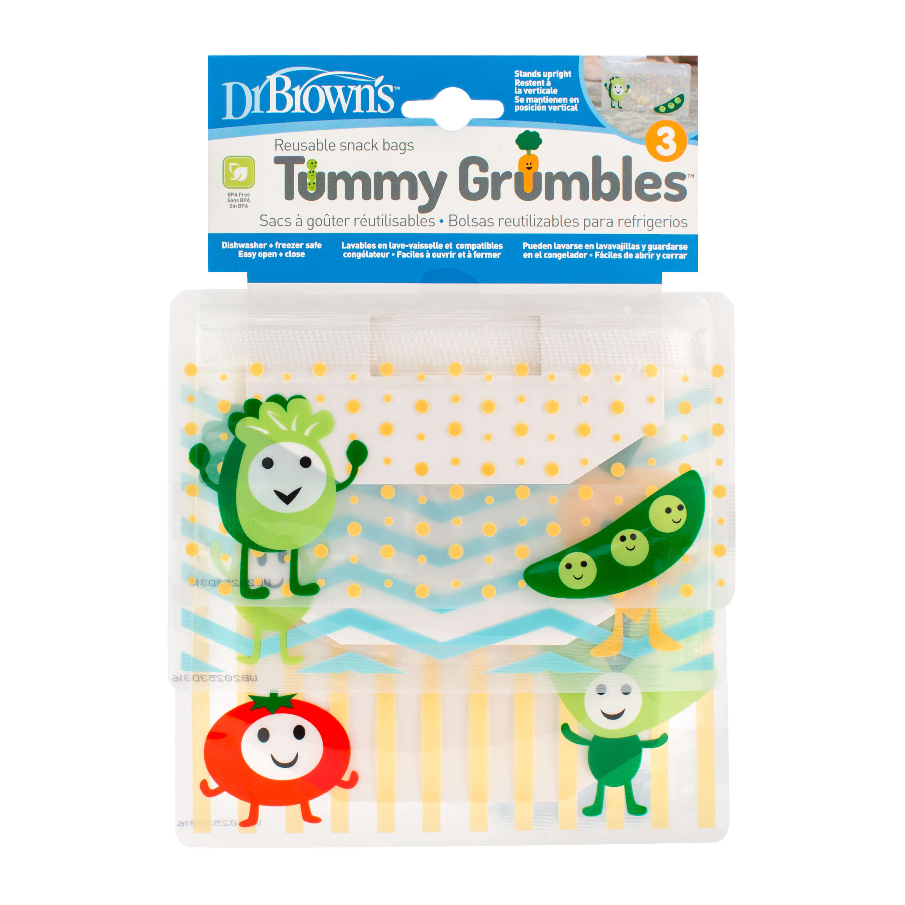 Dr. Brown's Tummy Grumbles, 3 stk. poser til snacks - Flasker, kopper ...