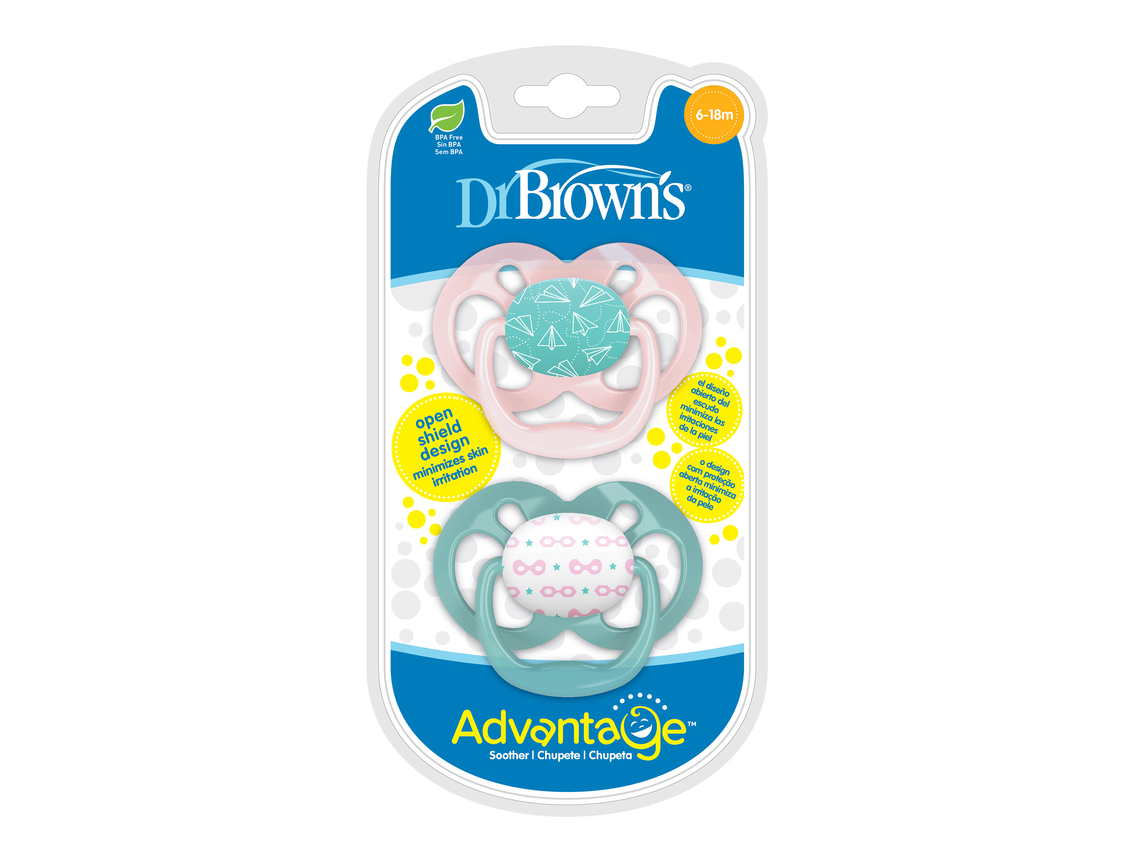 Dr. Brown's Advantage Smokk, 6–18 mnd, rosa/grønn, 2 stk. - Smokker ...