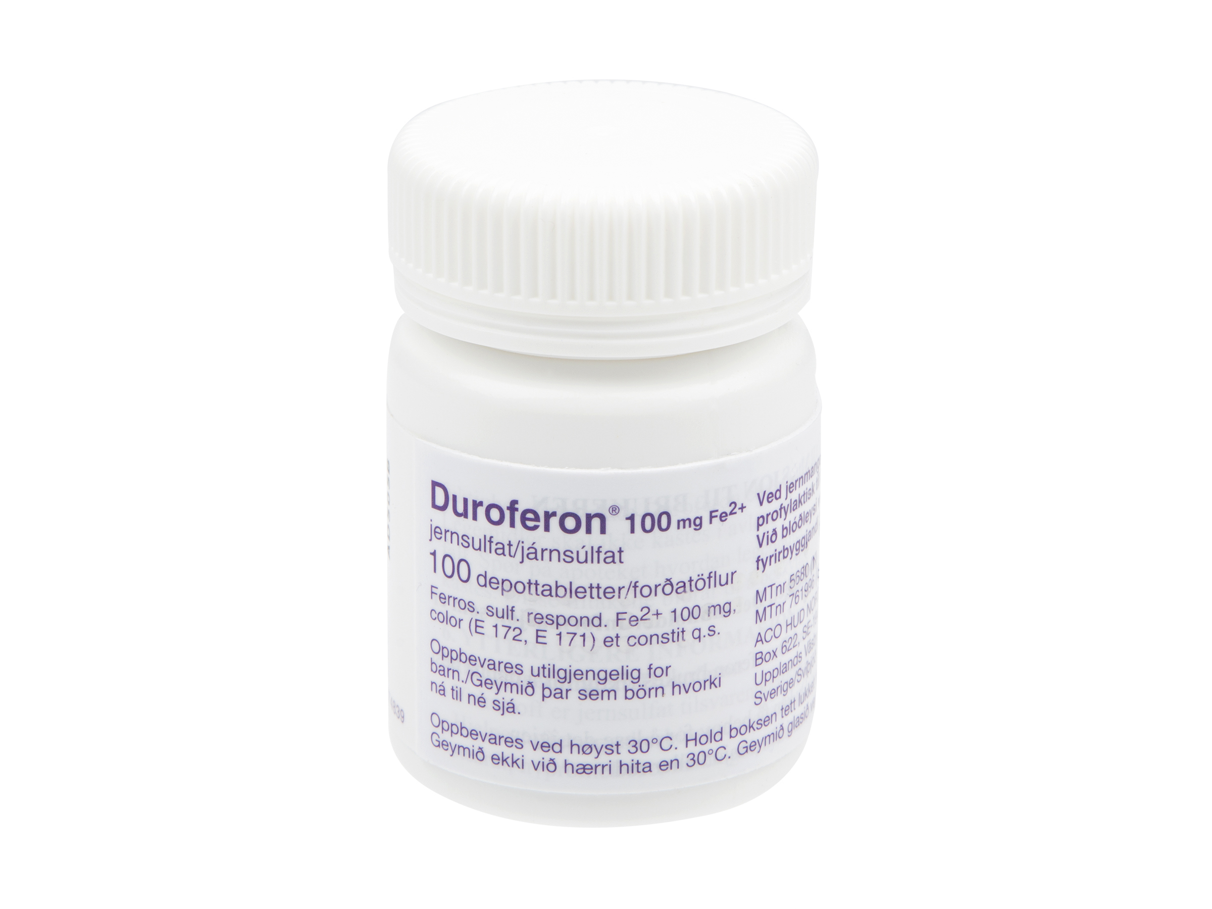 Duroferon Duretter depottabletter 100mg, 100 stk. - Vitaminer og ...