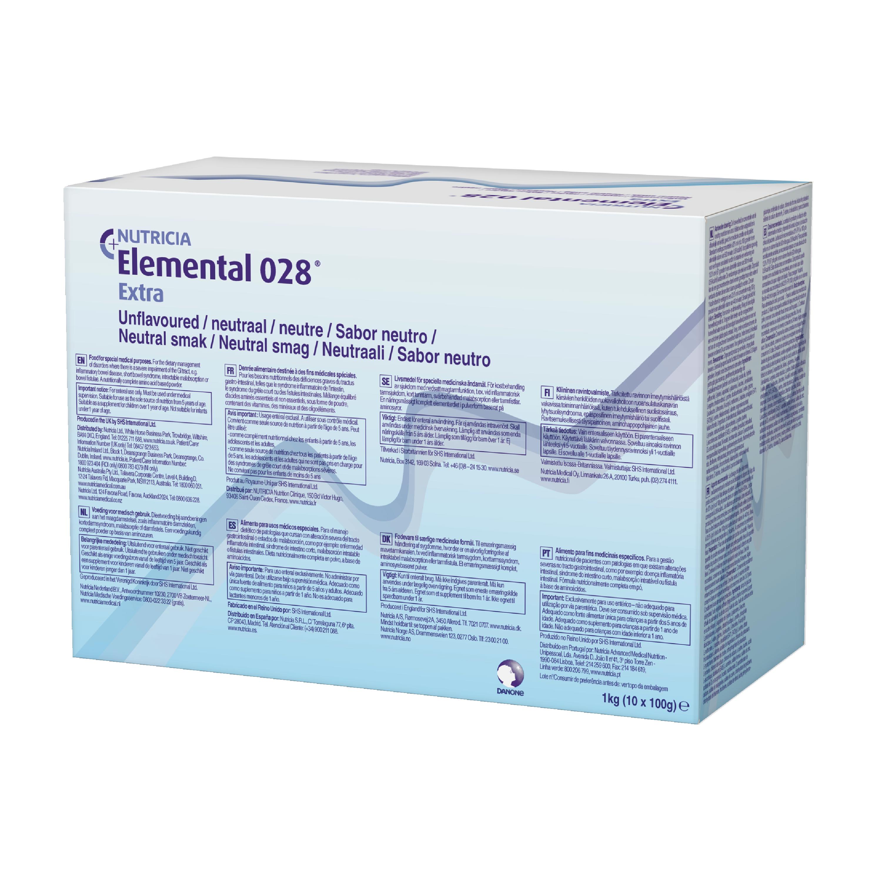 Elemental 028 extra unflav pulver, 10x100 g - Næringstilskudd ...