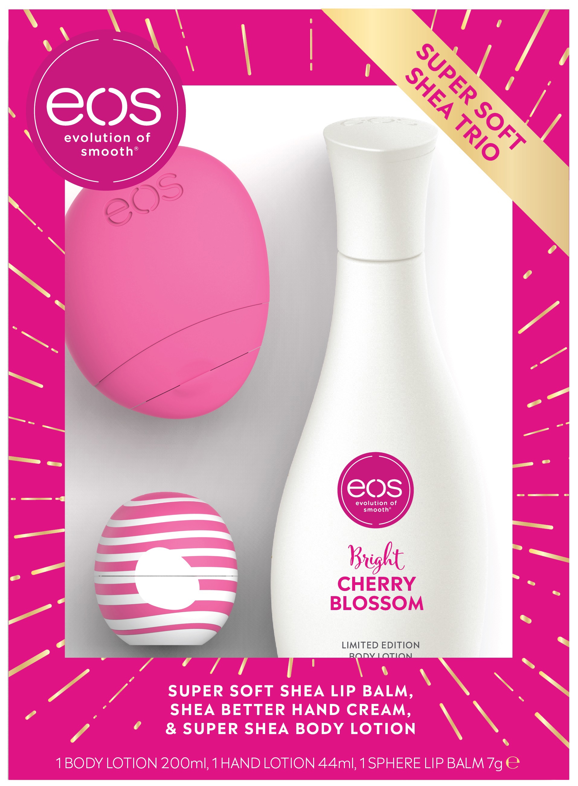 Eos Winter Trio Lip/Handcream/Bodylotion, 1 sett - Kroppspleie ...