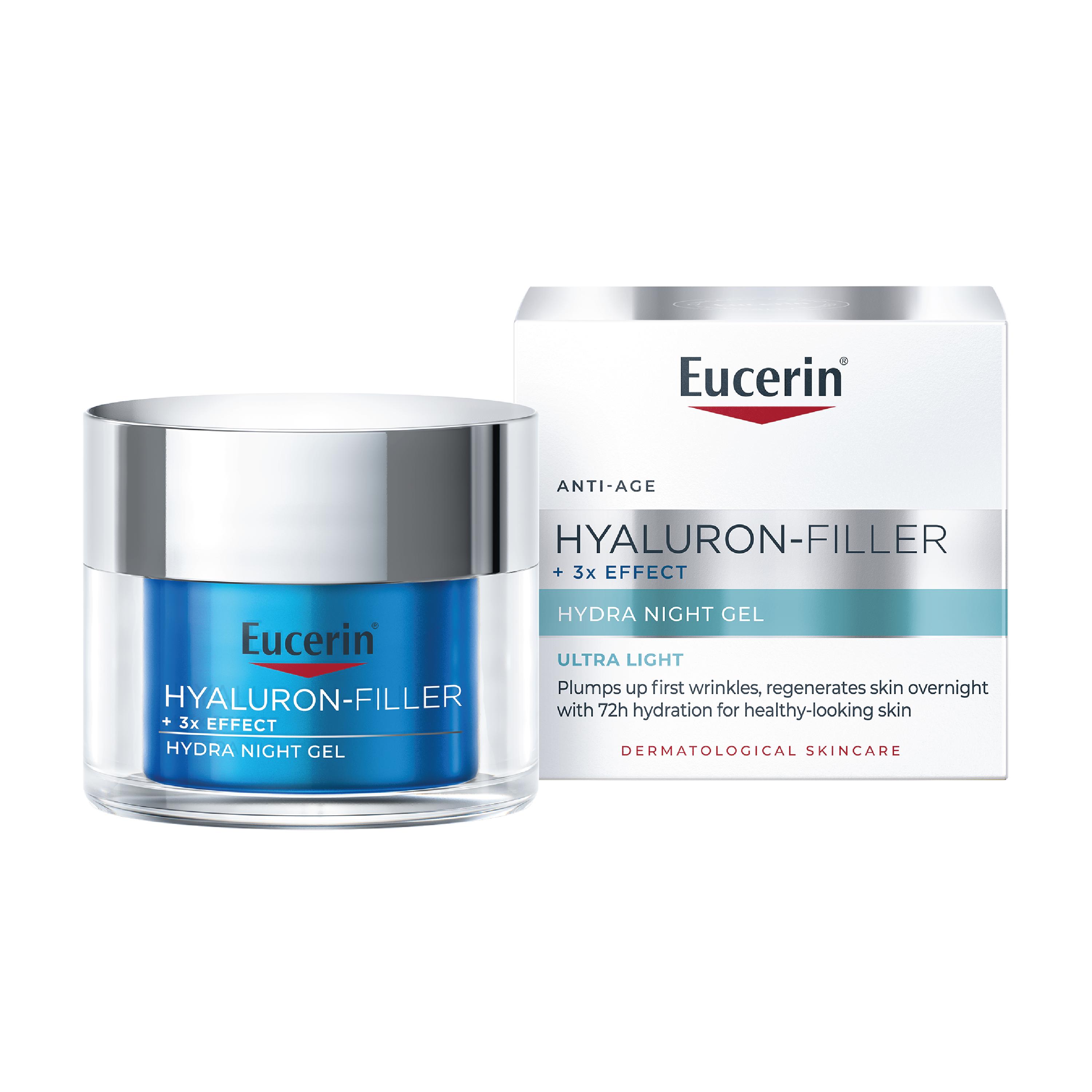 Eucerin Hyaluron-Filler + 3x Effect Hydra Night Gel, 50 ml - Nattkrem ...