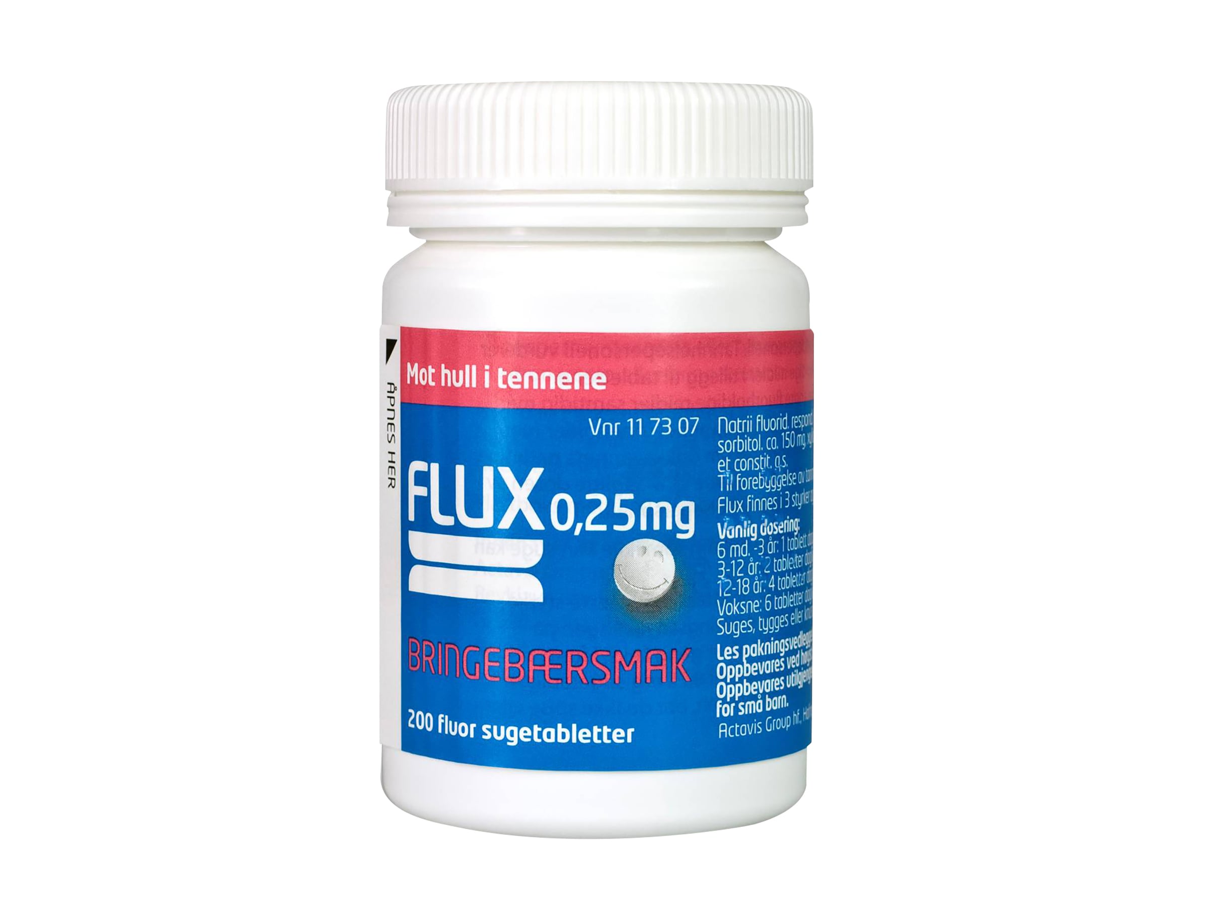 Flux Fluortabletter 0,25mg bringebærsmak, 200 stk. - Fluortabletter ...