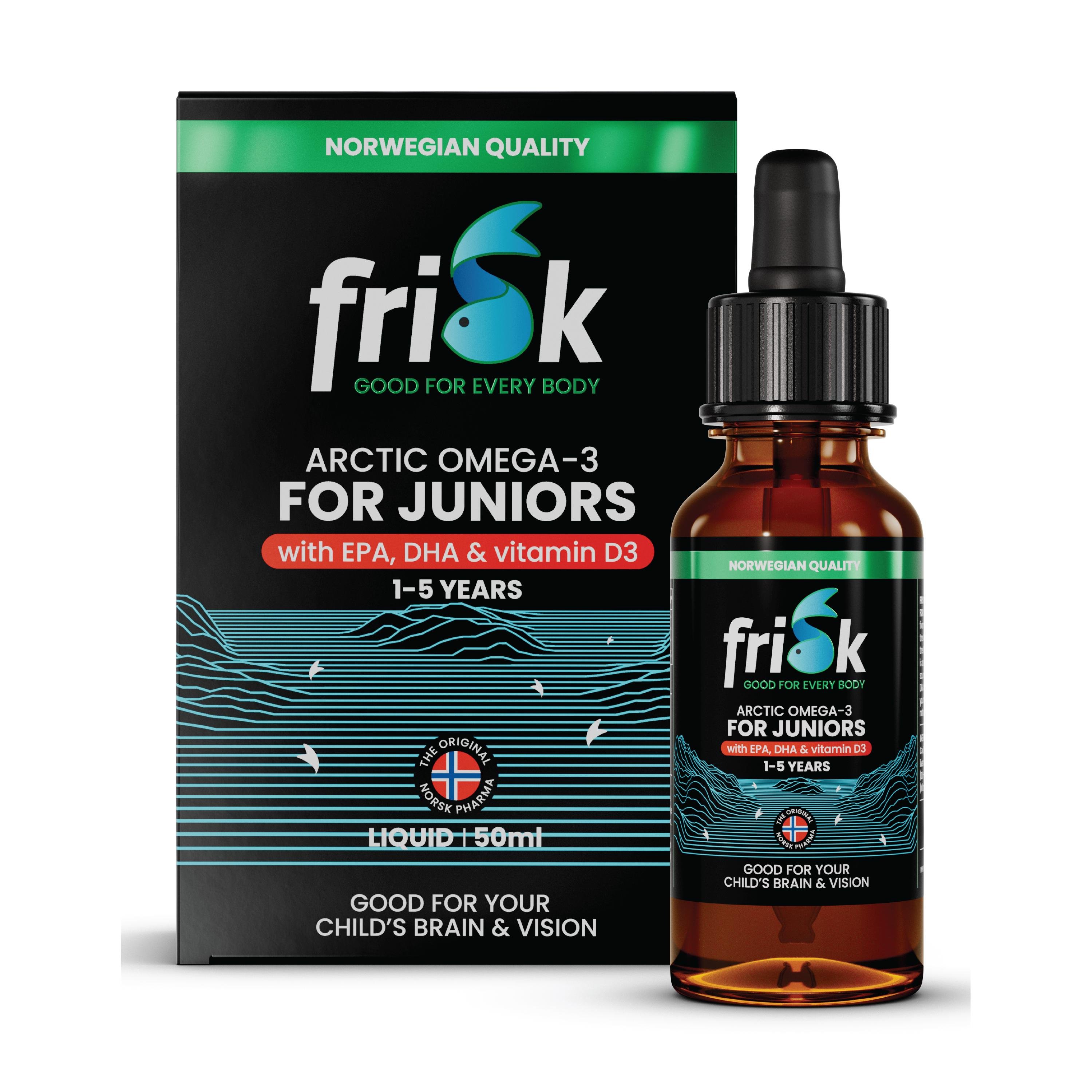 Frisk Arctic Omega-3 Dråper Junior, 50 ml - Tran og omegaprodukter ...