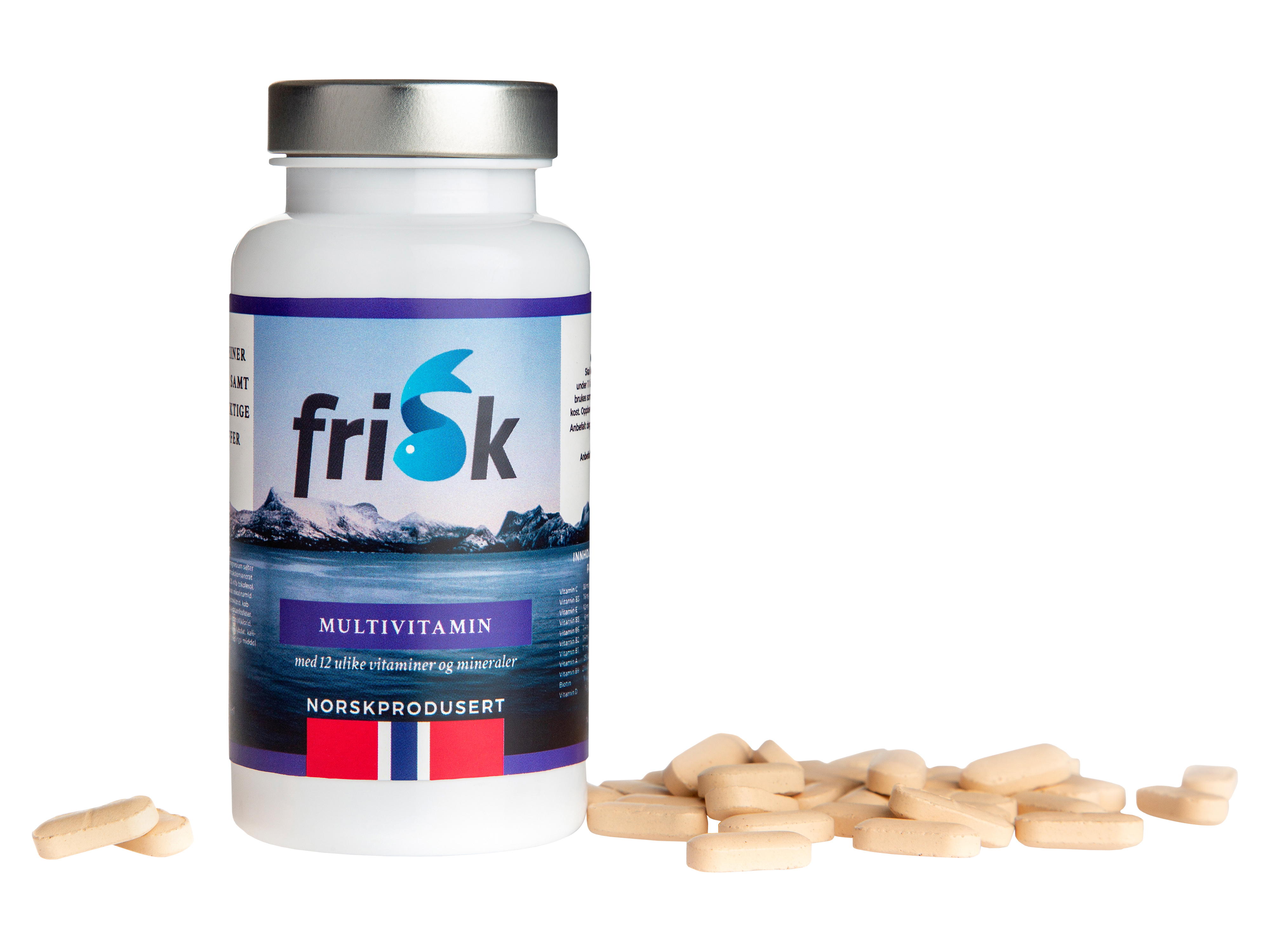 Frisk Multivitamin, 60 Tabletter - Vitaminer og mineraler - Farmasiet.no