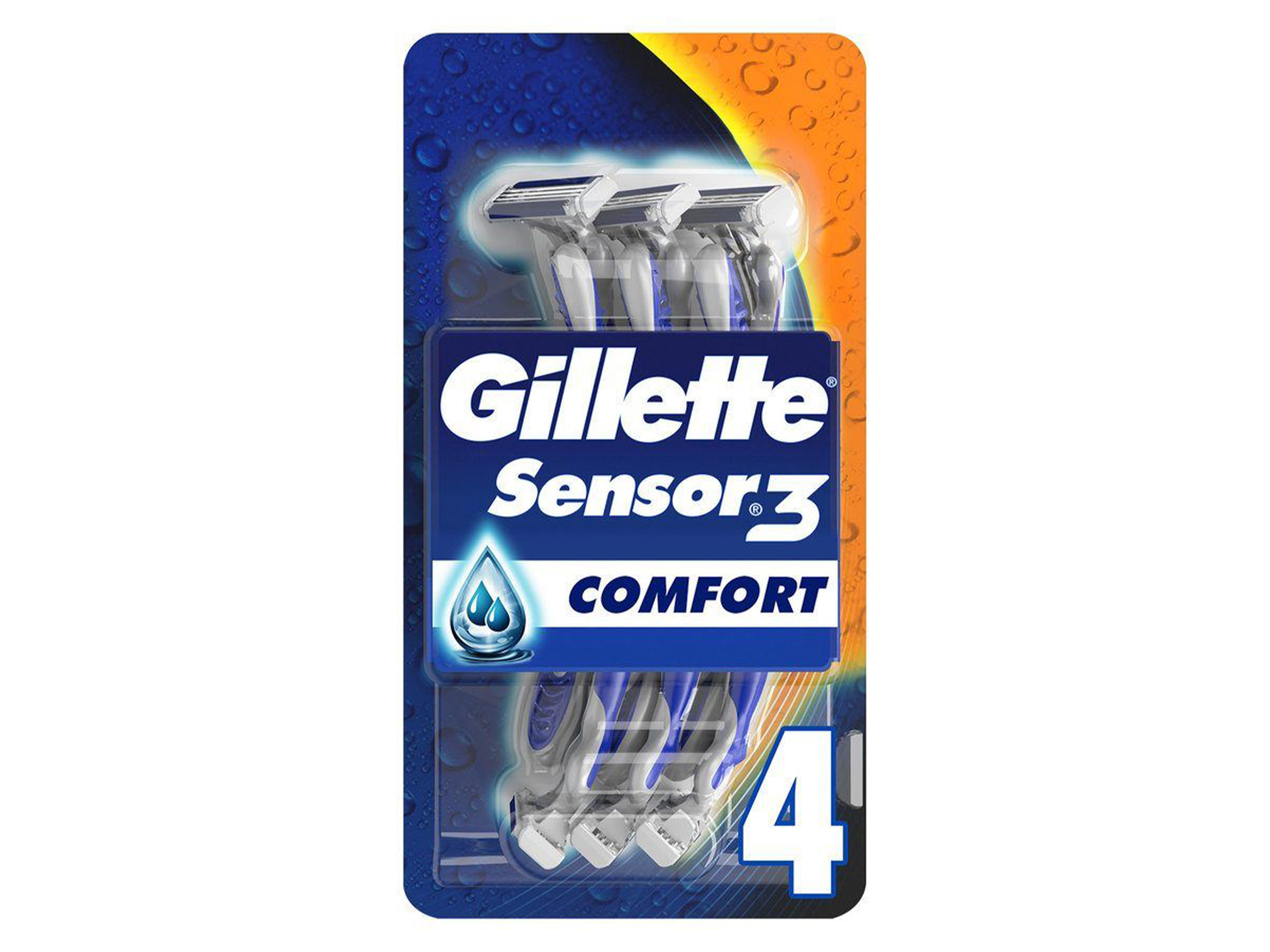 Gillette Sensor 3 Engangshøvel, 4 stk - Til herrer - Farmasiet.no