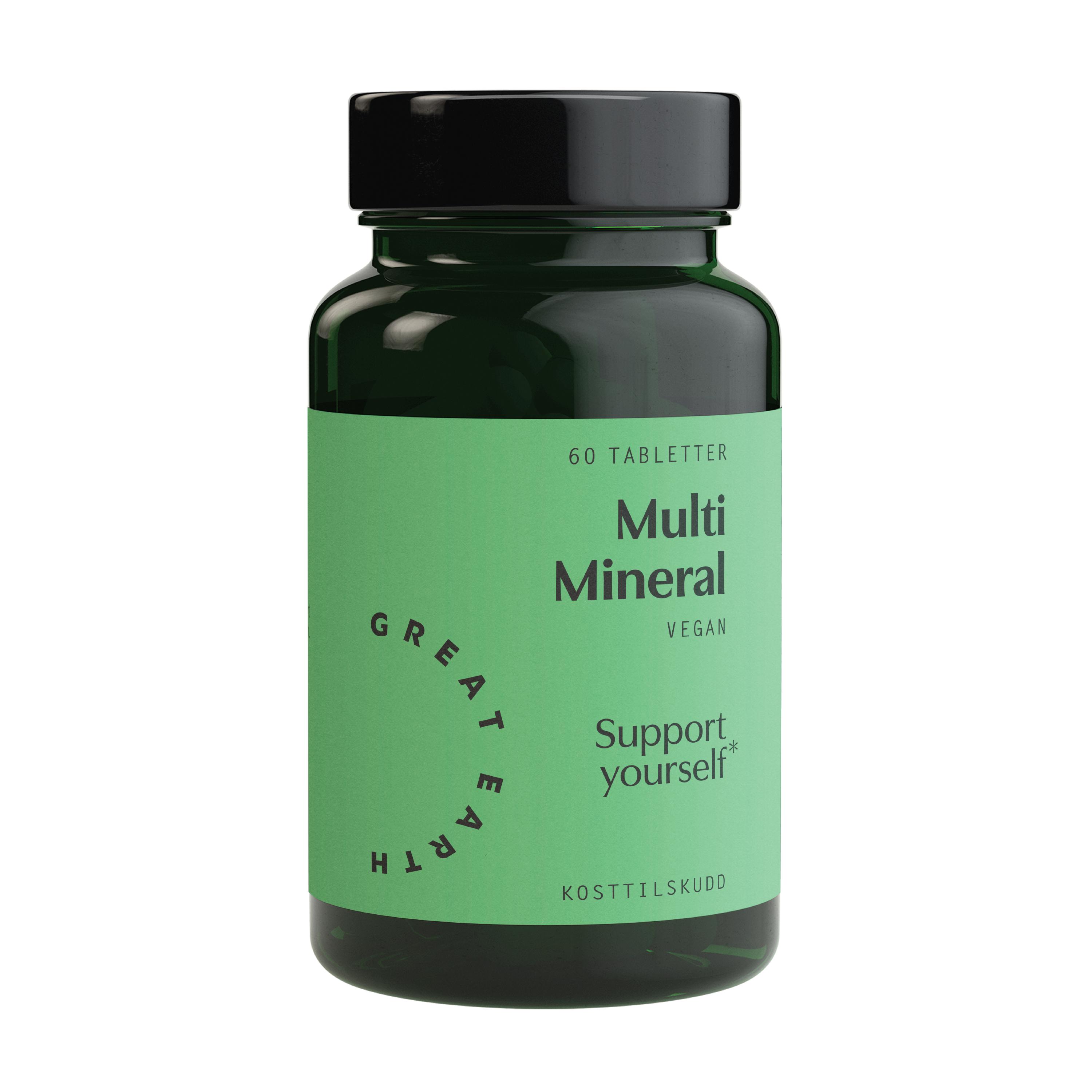 Great Earth Multi Mineral tabletter, 60 stk. - Vitaminer og mineraler ...