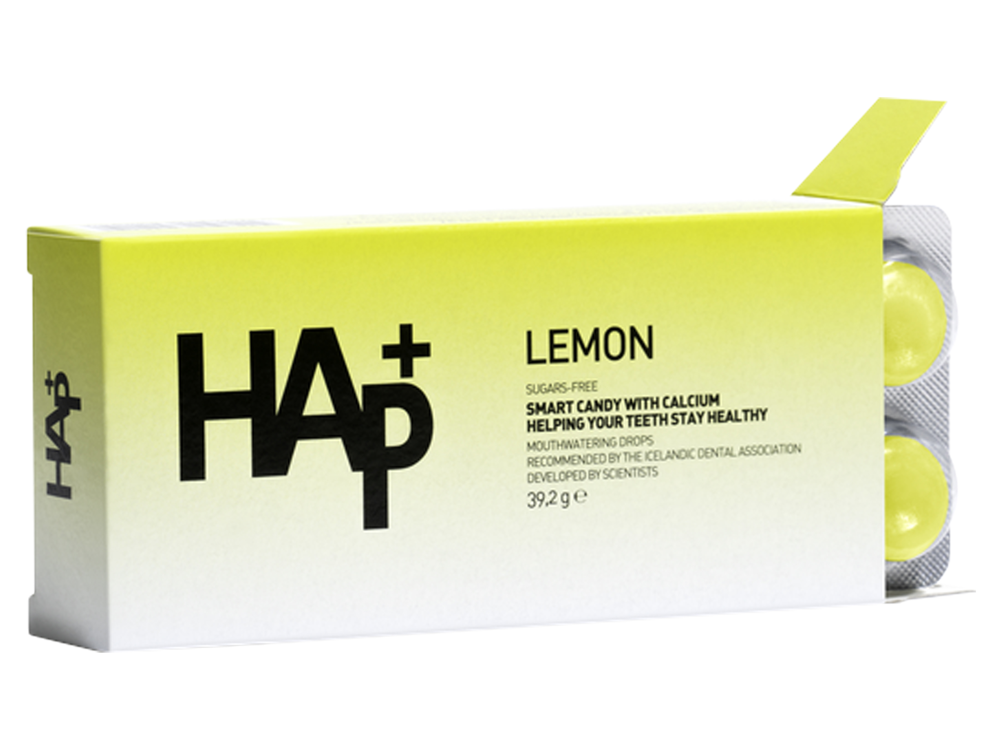 HAp+ Sitron sugetabletter, 16 stk - Munntørrhet - Farmasiet.no