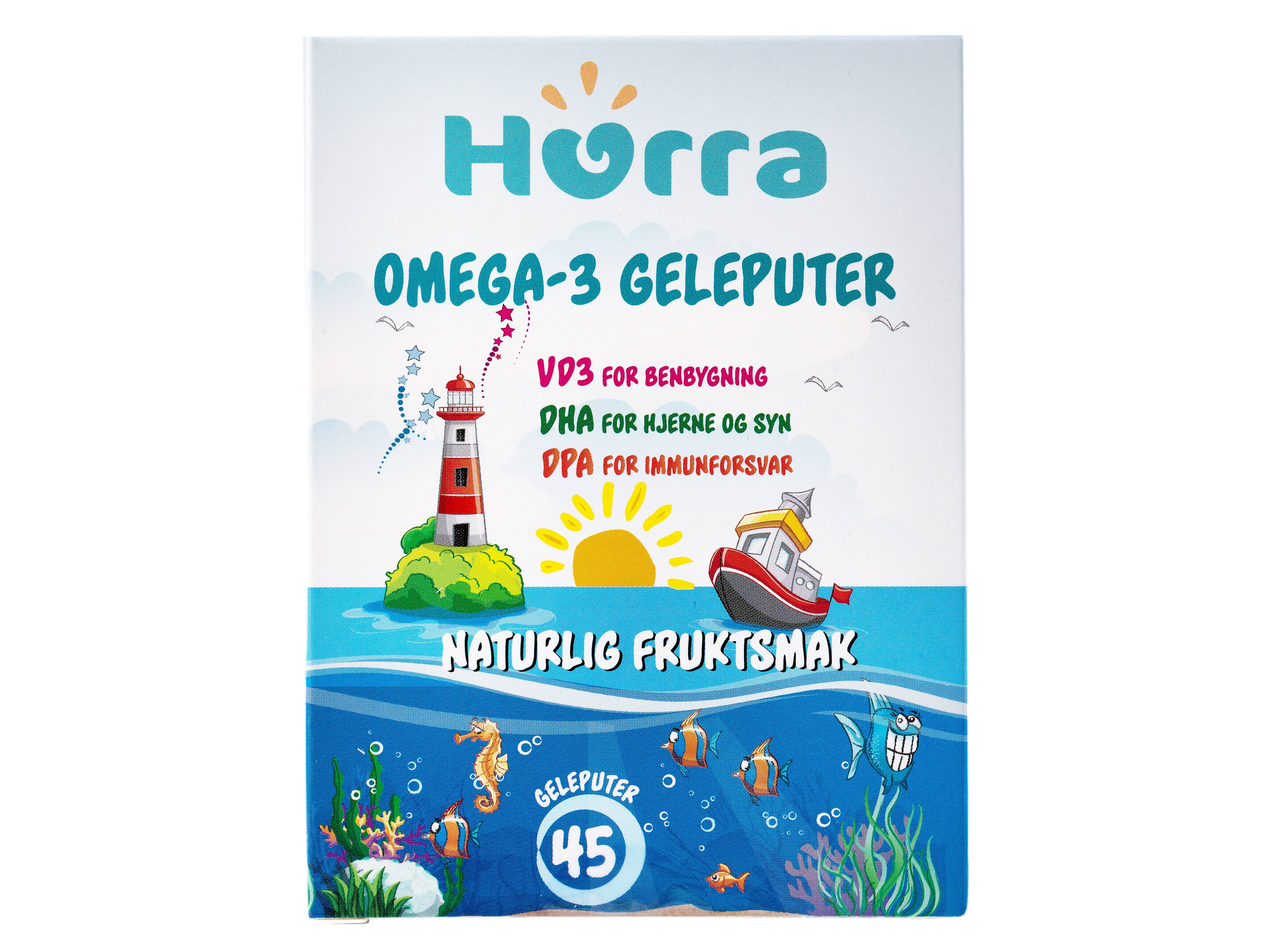 Hurra Omega-3 Geleputer, 45 stk. - Tran og omegaprodukter - Farmasiet.no