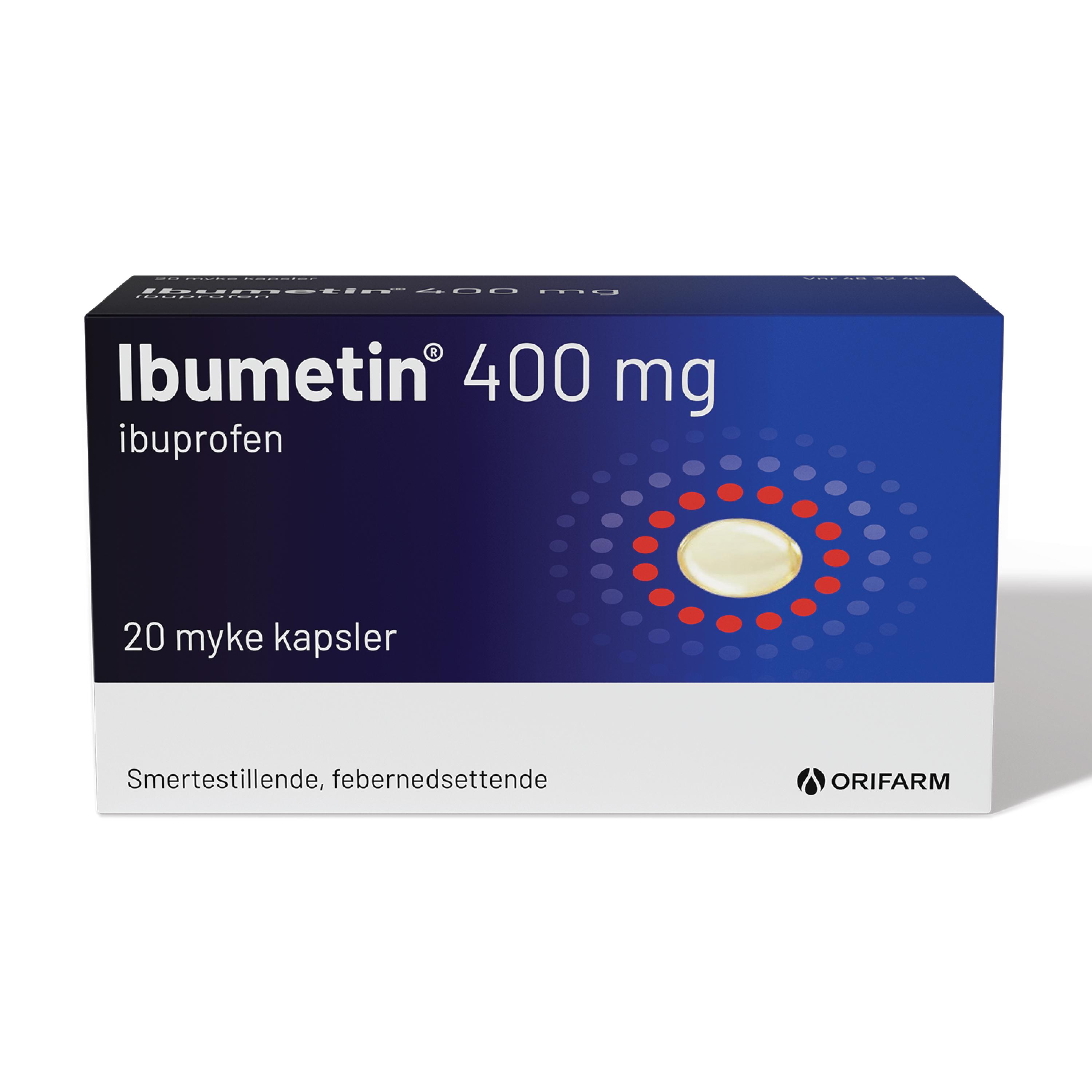 Ibumetin 400 mg kapsler, 20 stk. - Smertestillende og febernedsettende ...