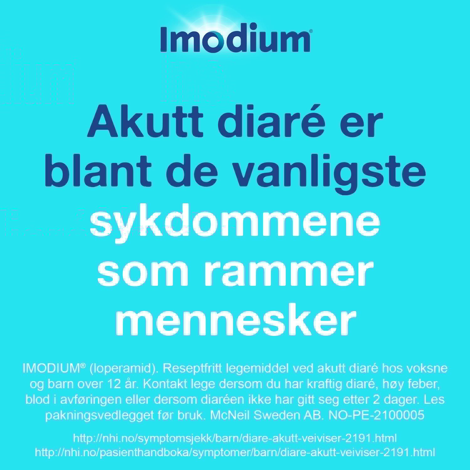 Imodium 2 mg tabletter, 16 stk. - Diare - Farmasiet.no