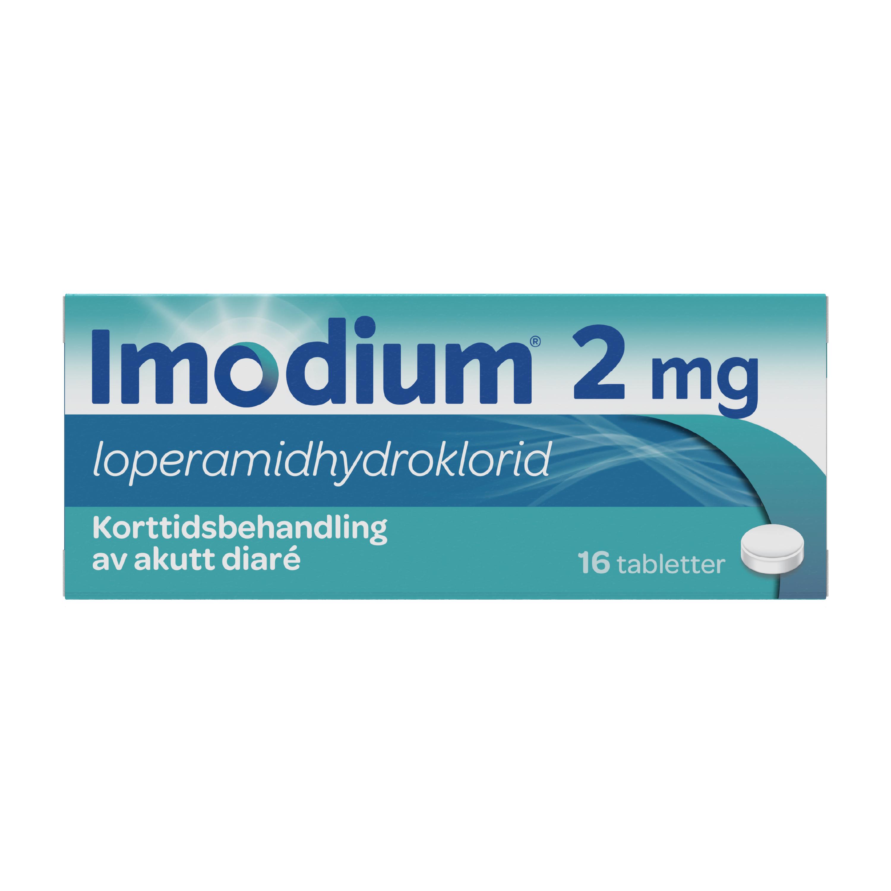 Imodium 2 mg tabletter, 16 stk. - Diare - Farmasiet.no