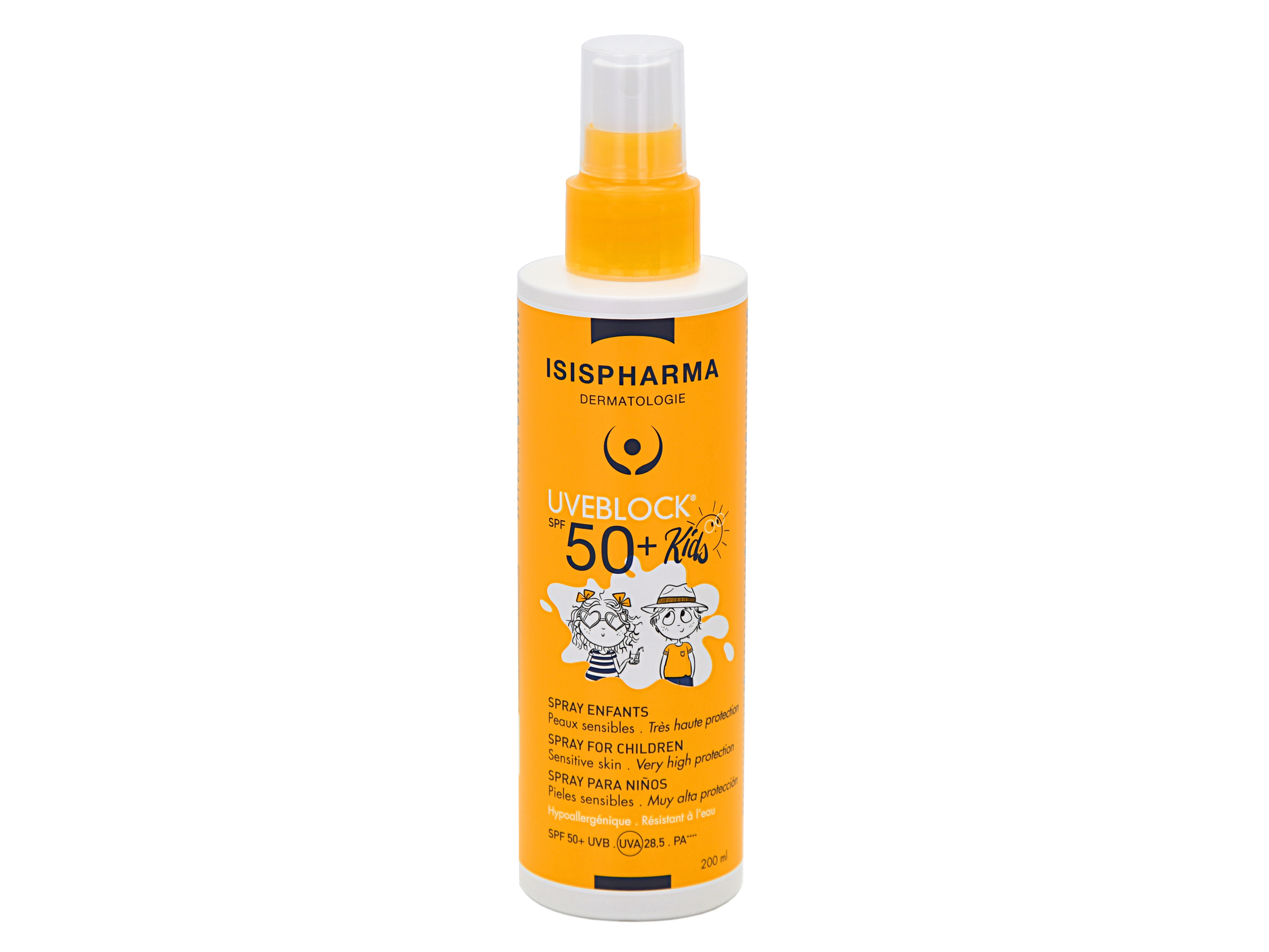 Isispharma Uveblock Spray Kids, SPF 50+, 200 ml - Solkrem - Farmasiet.no