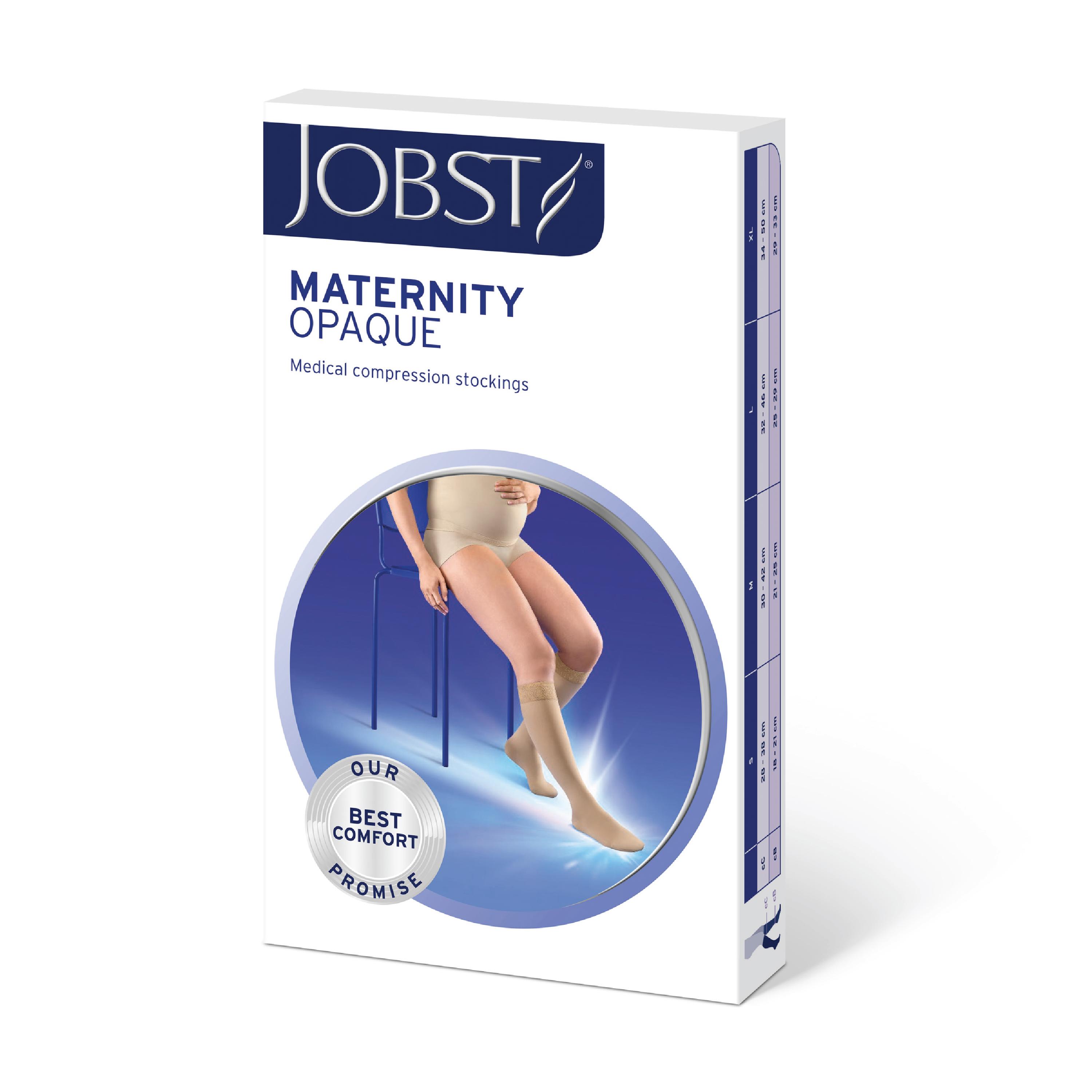 JOBST Maternity Opaque knestrømpe klasse1, Medium, sort, 1 par - Hovne ...