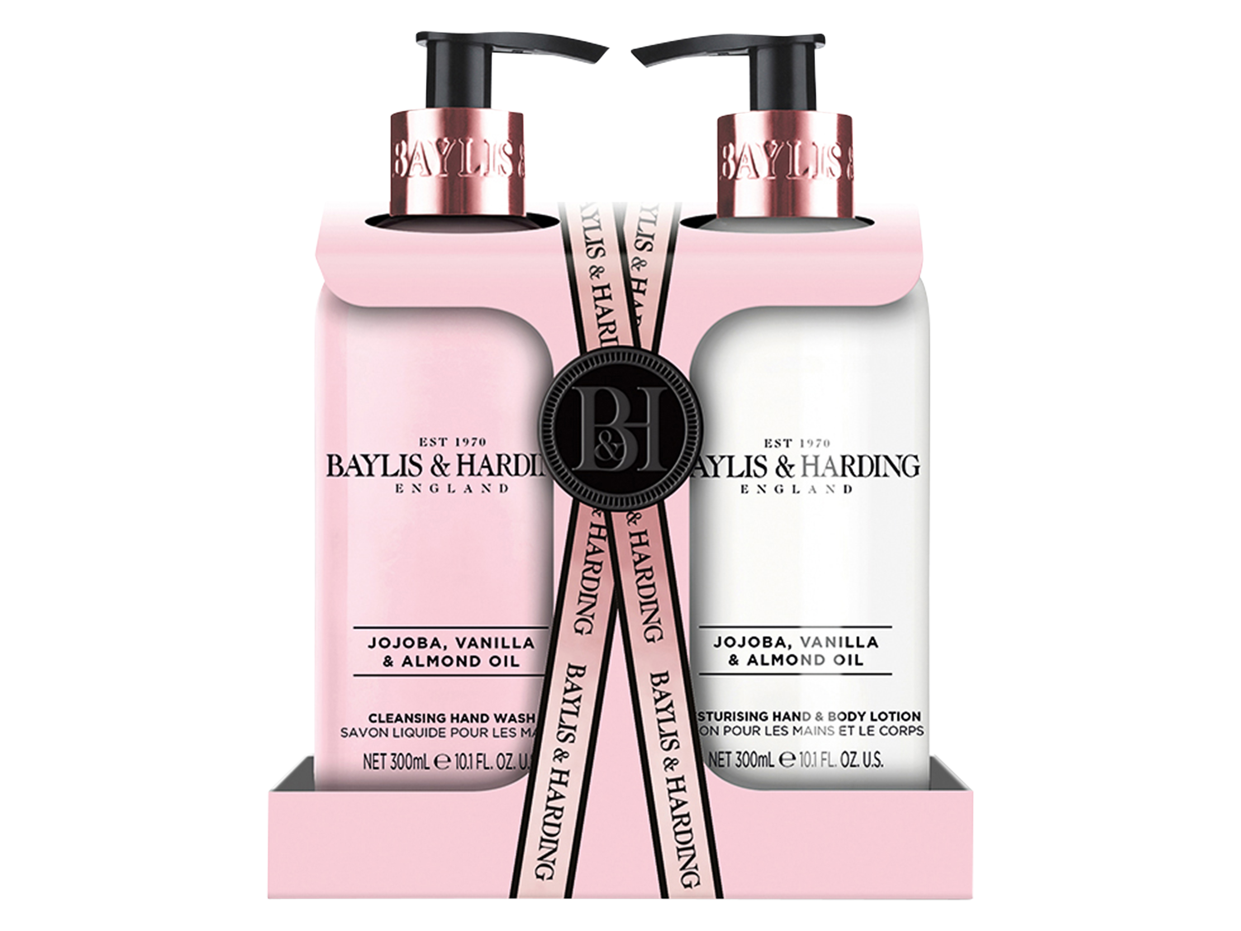 Baylis & Harding Jojoba, Vanilla & Almond Oil 2 Bottle Set, Gavesett - Kroppspleie - Farmasiet.no