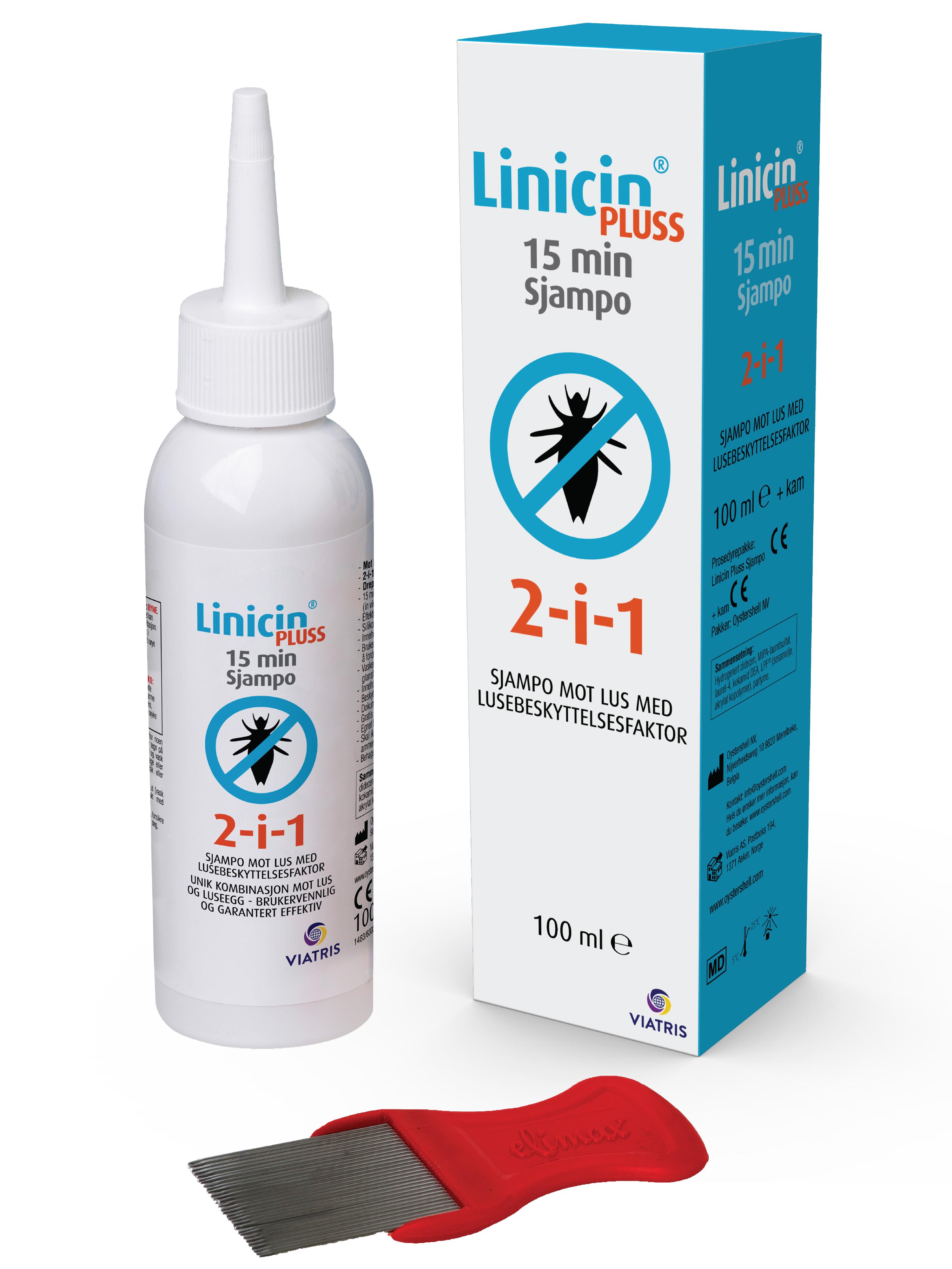 Linicin Pluss 15min shampoo, 100 ml - Hodelus - Farmasiet.no