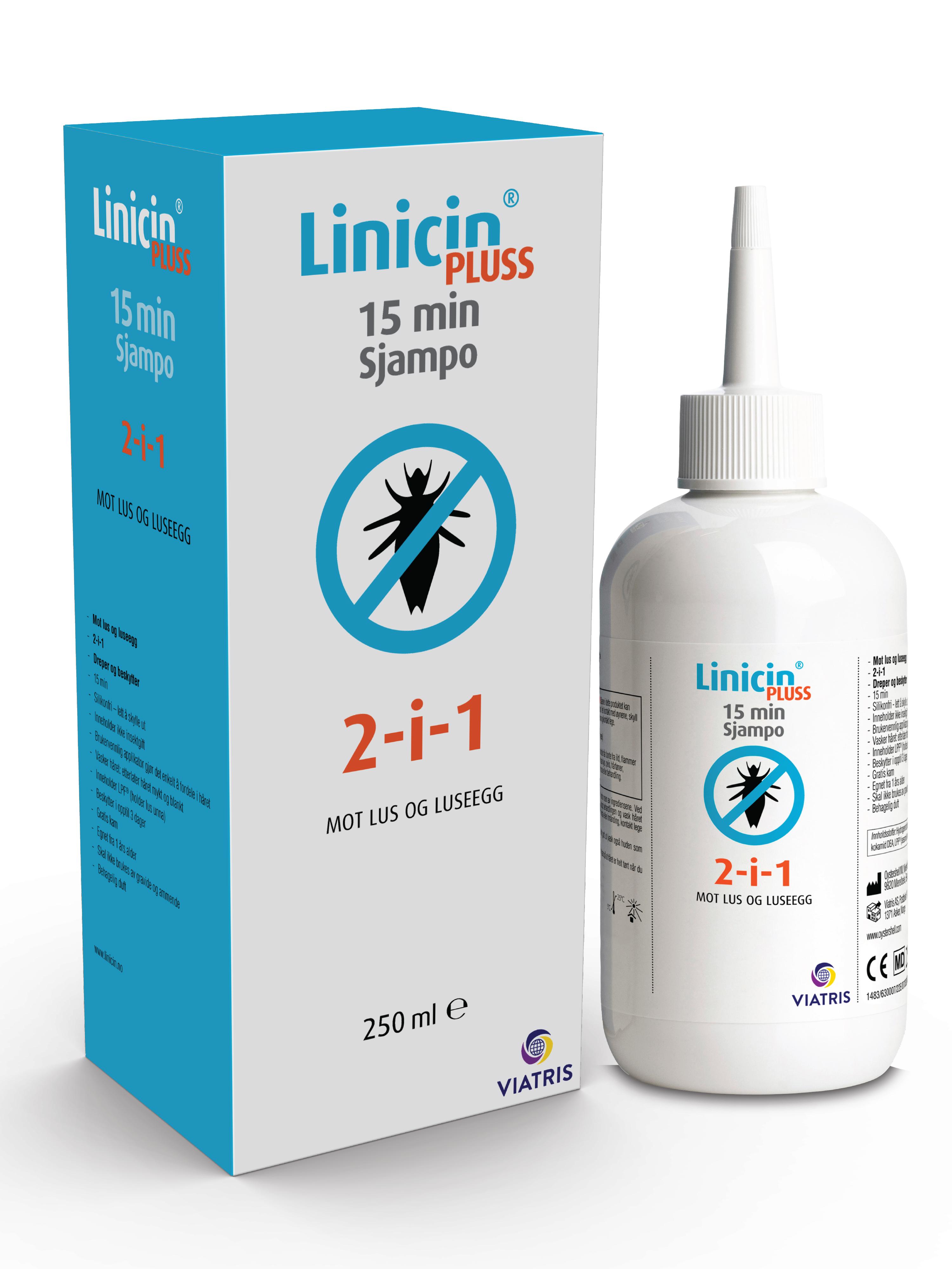 Linicin Pluss 15min shampoo, 250 ml - Hodelus - Farmasiet.no