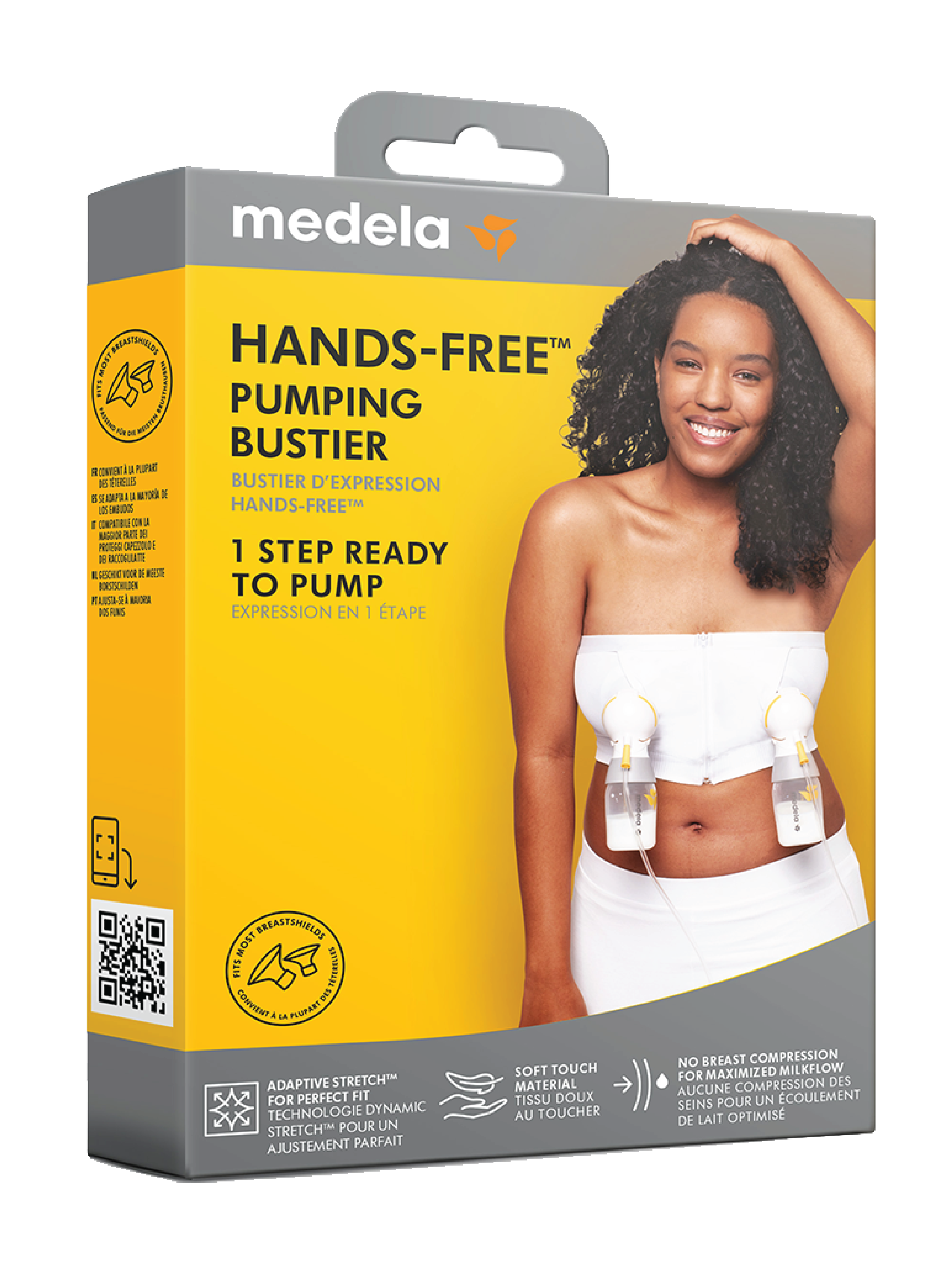 Medela Hands-free™ Pumpe-Bustier, Medium, hvit, 1 stk. - Amming og ...