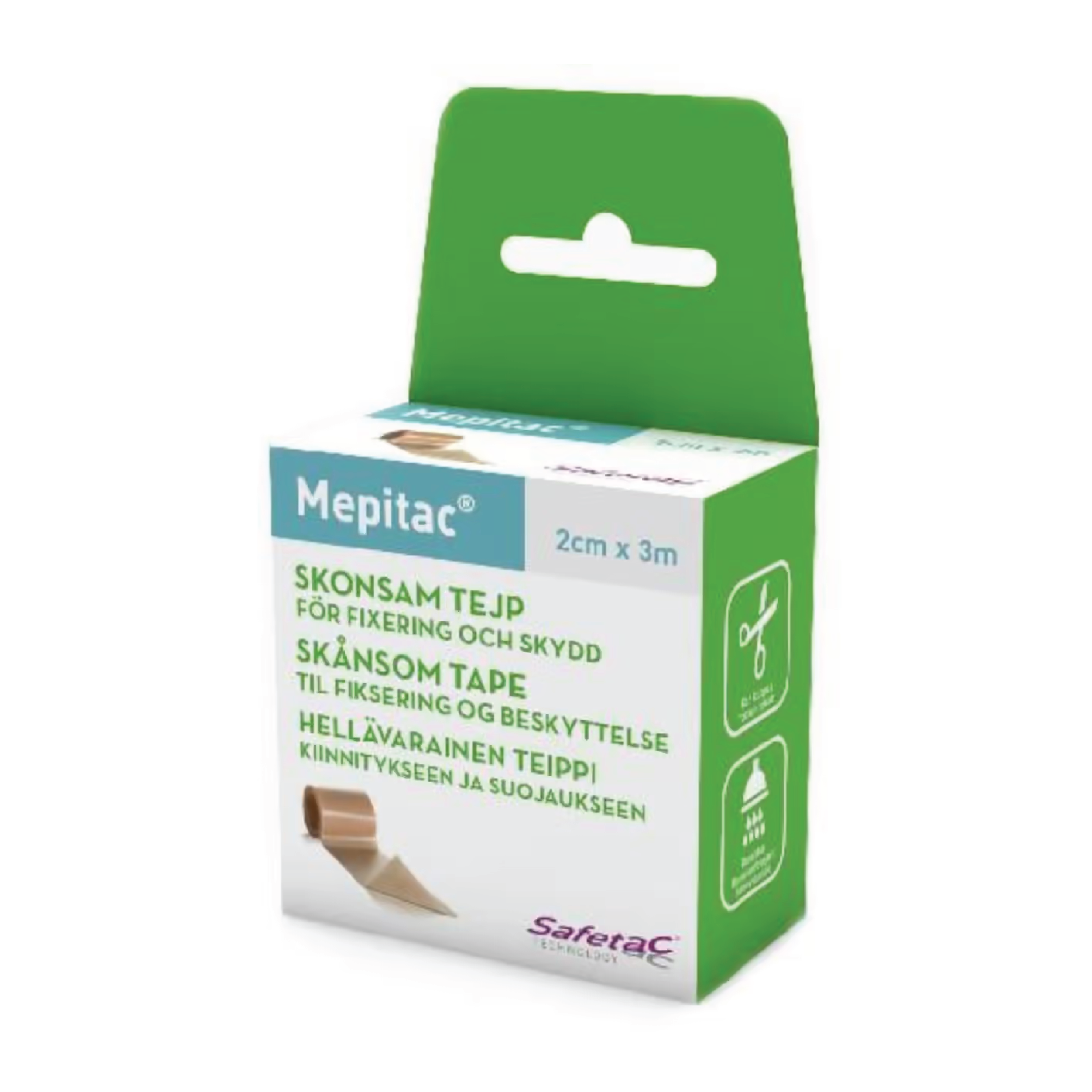 Mepitac Silikontape, 2 cm x 3m, 1 stk. - Førstehjelp - Farmasiet.no