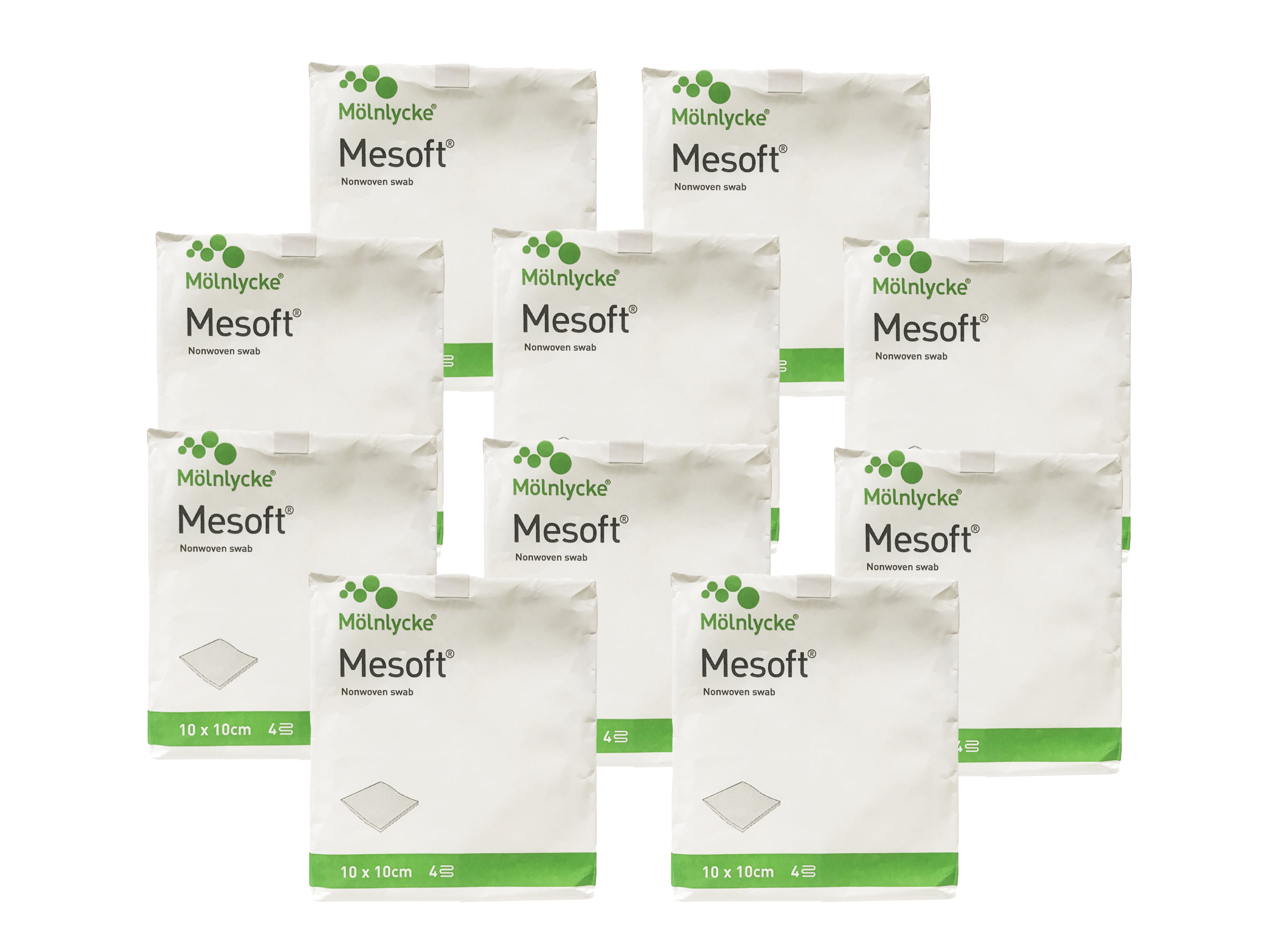 Mesoft 10x10, 10 stk. - Vask og stell - Farmasiet.no