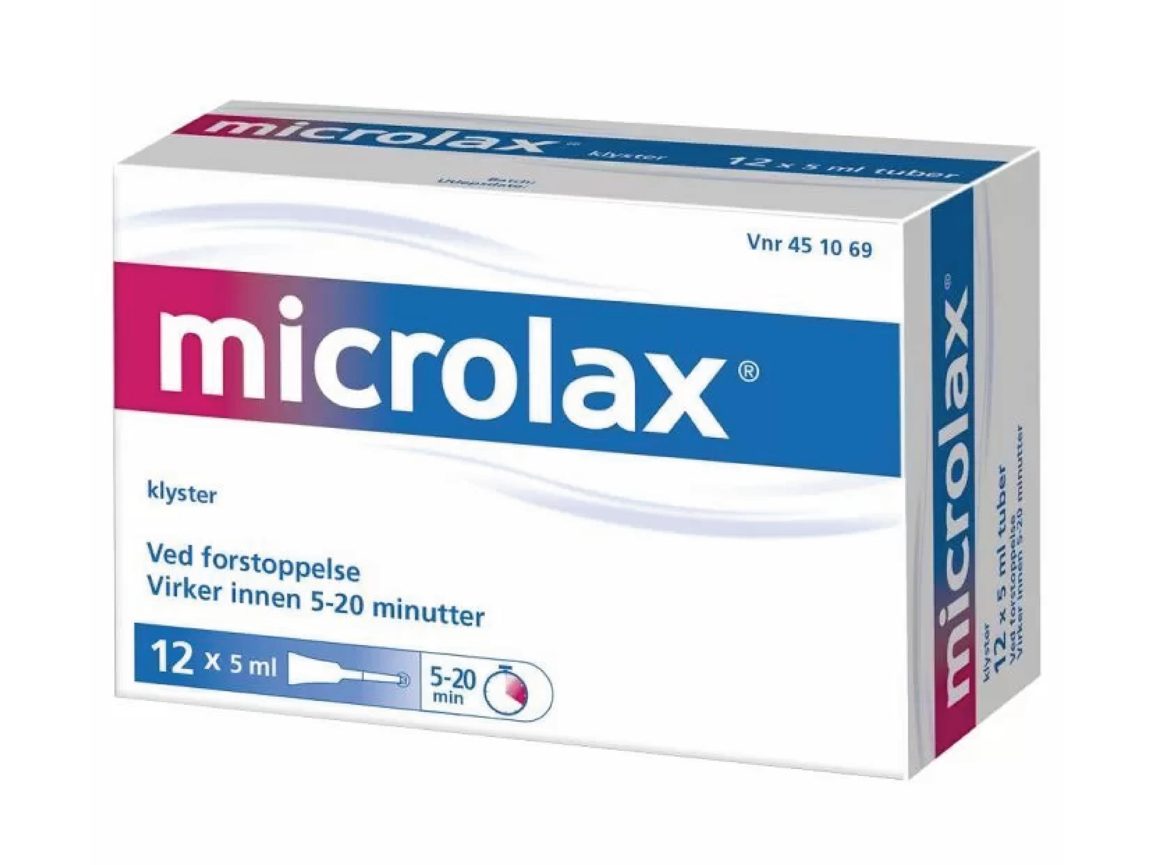 Microlax Rektalvæske (klyster), 12 x 5 ml - Forstoppelse - Farmasiet.no