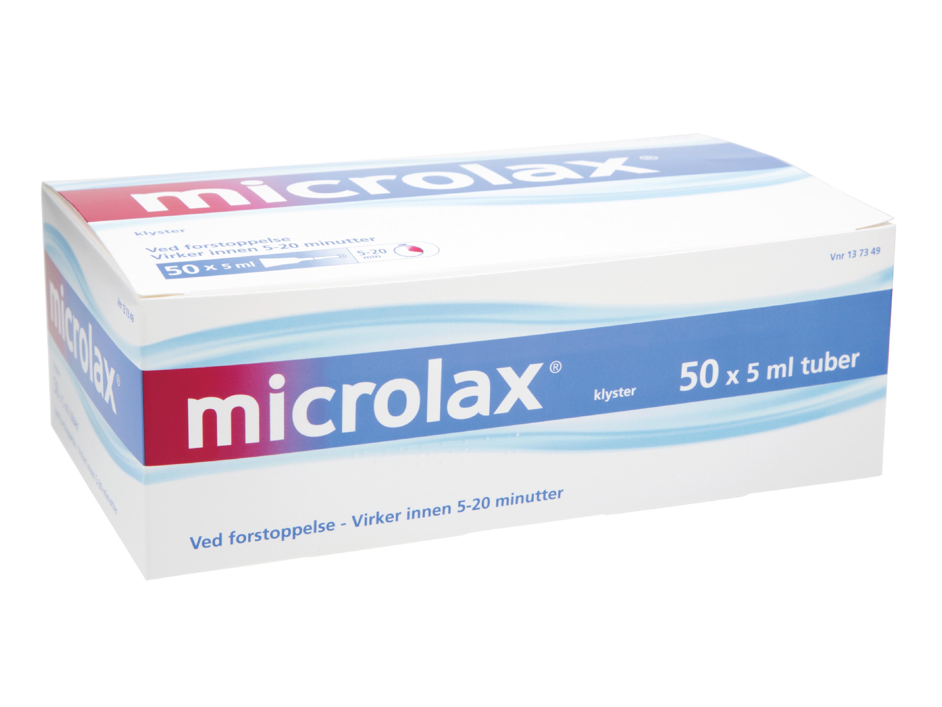Microlax Rektalvæske (klystèr), 50 x 5 ml. - Forstoppelse - Farmasiet.no