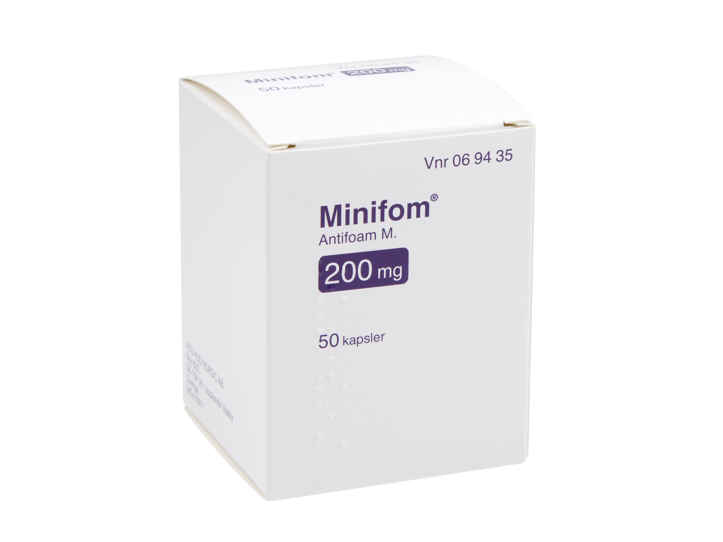 Minifom 200 mg kapsler, 50 stk. - Luft i magen - Farmasiet.no