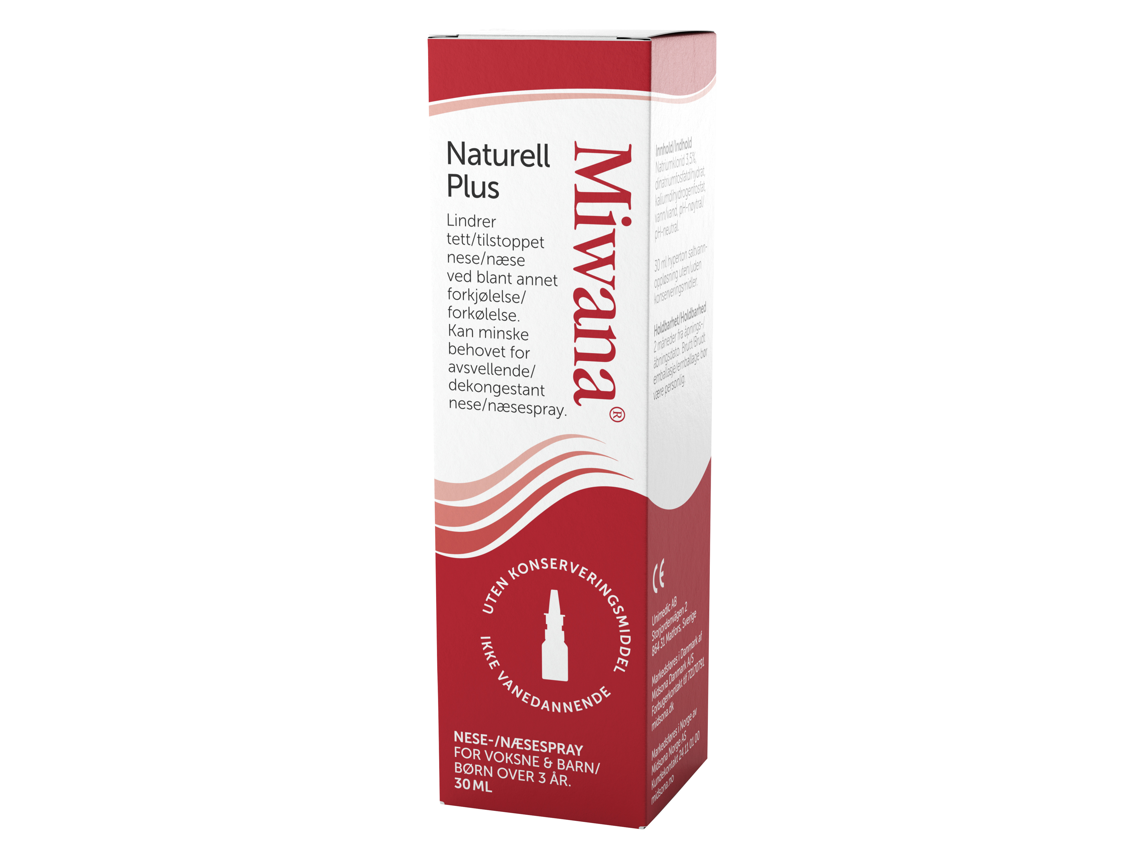 Miwana Plus 3,5% Nesespray, 30 ml - Pollenallergi - Farmasiet.no