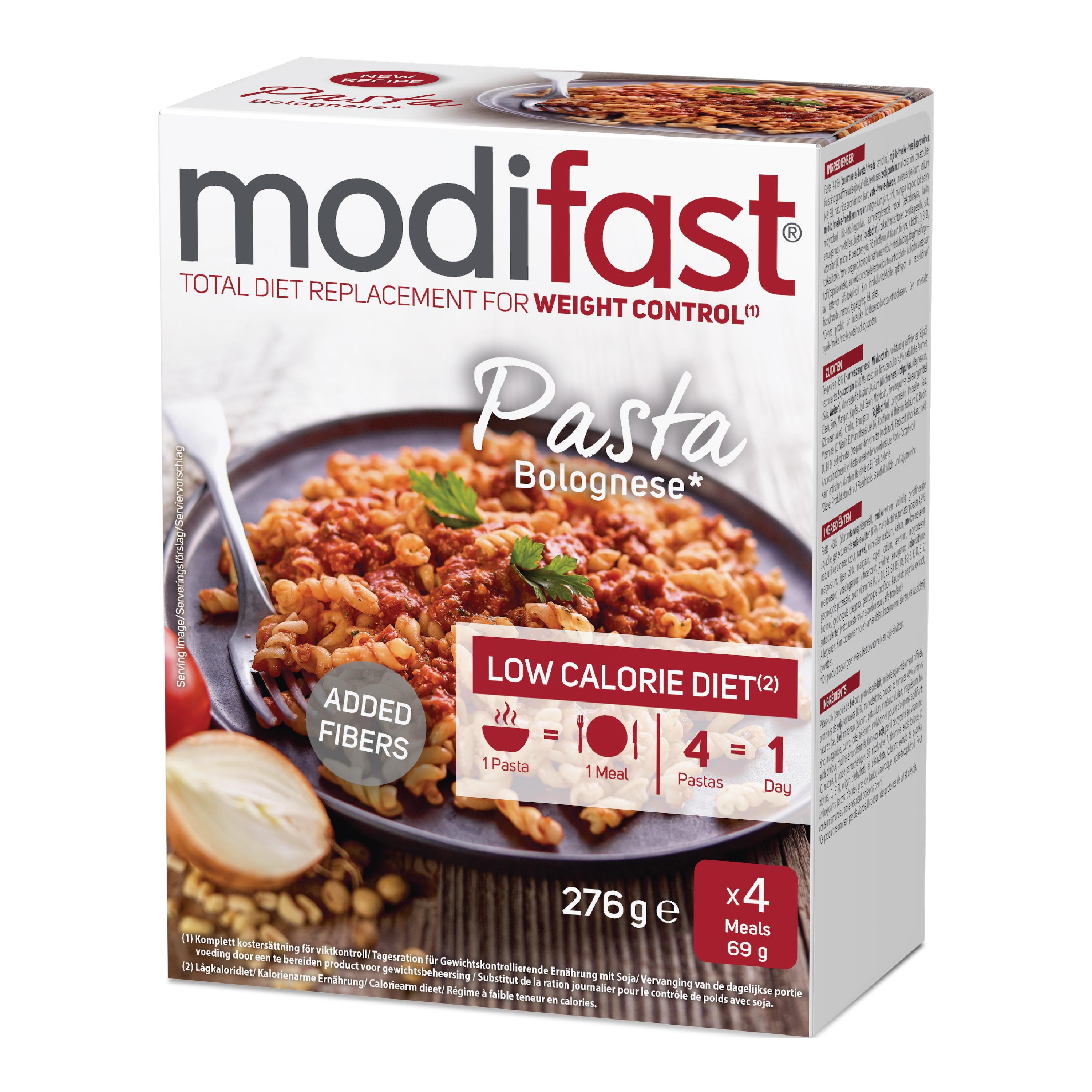 Modifast LCD Pasta Bolognese, 4 x 55 g - Ned i vekt - Farmasiet.no