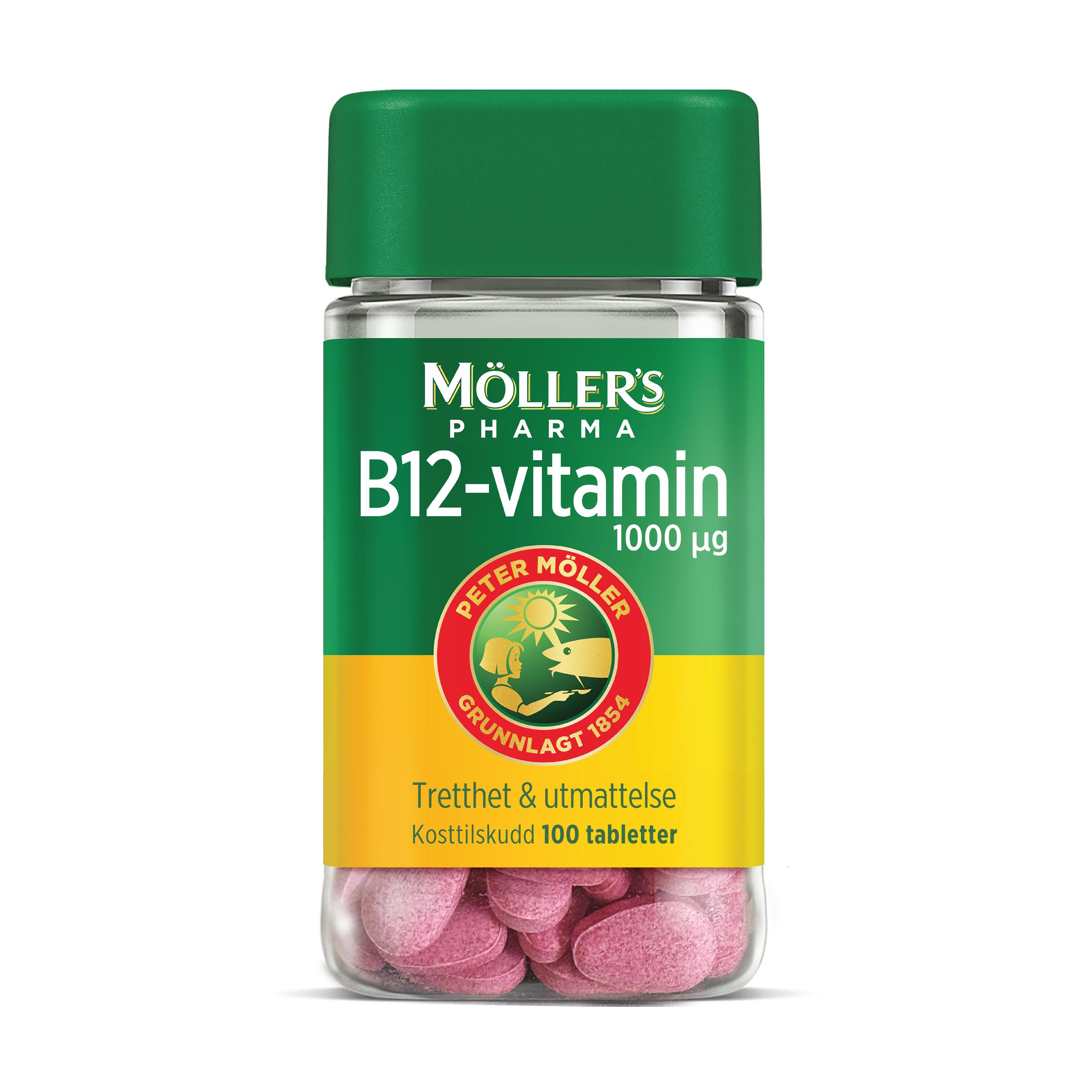 Möller's Pharma 1000 µg B12-vitamin tabletter, 100 stk. - Vitaminer og ...