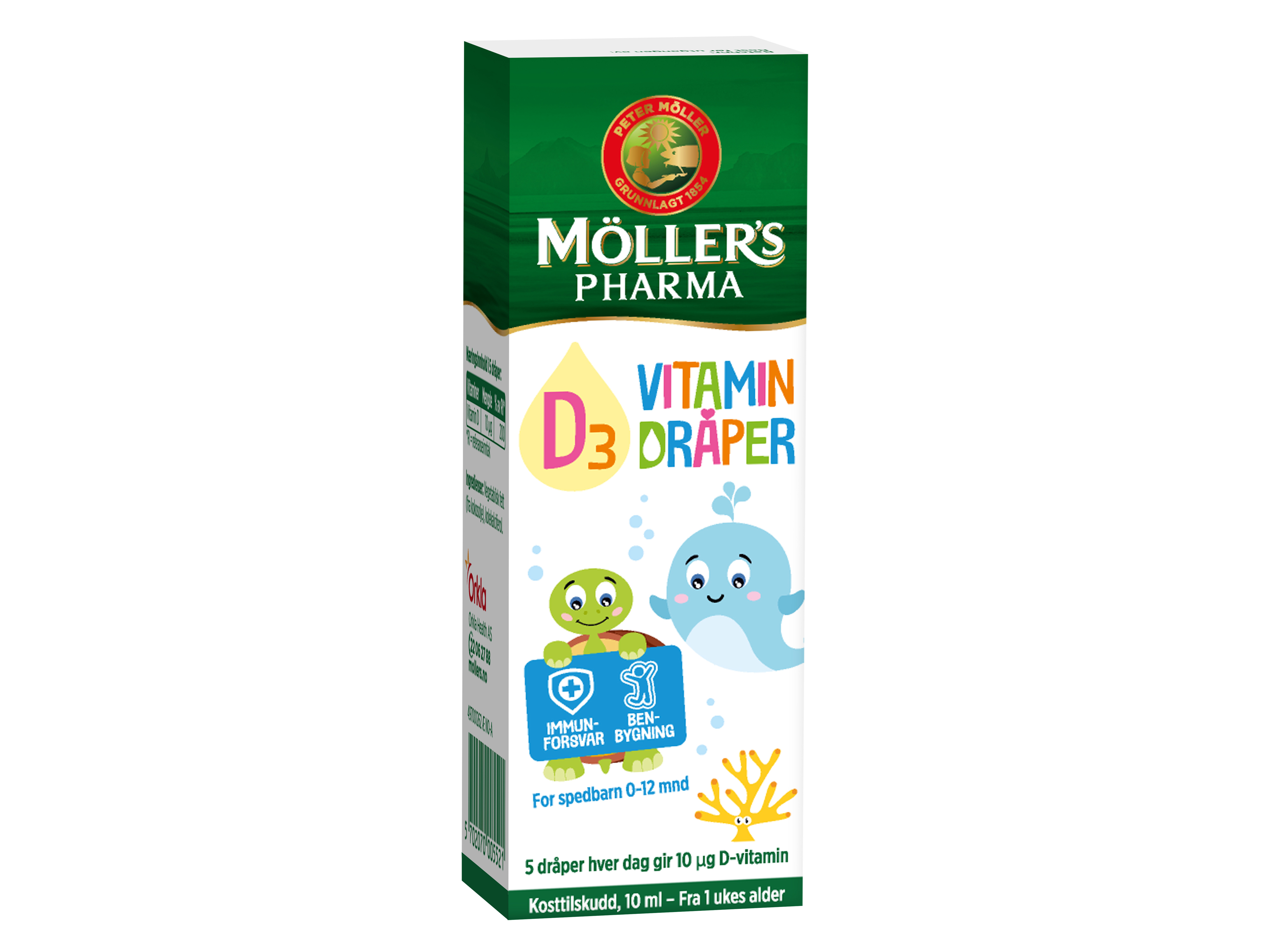 Möller's Pharma D3-vitamindråper, 10 ml - Vitaminer og mineraler ...