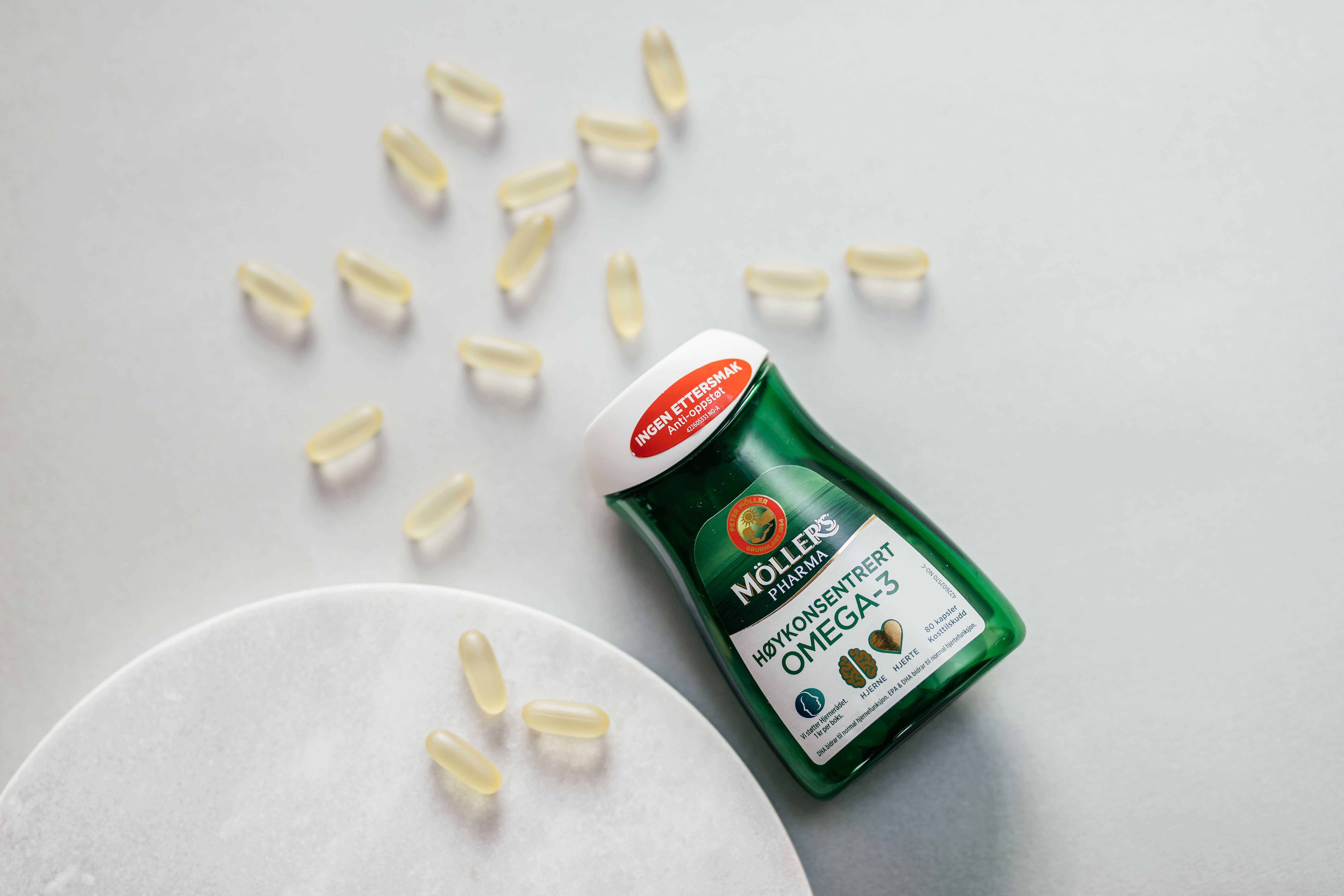 Möller's Pharma Høykonsentrert Omega-3, 80 kapsler - Tran og ...