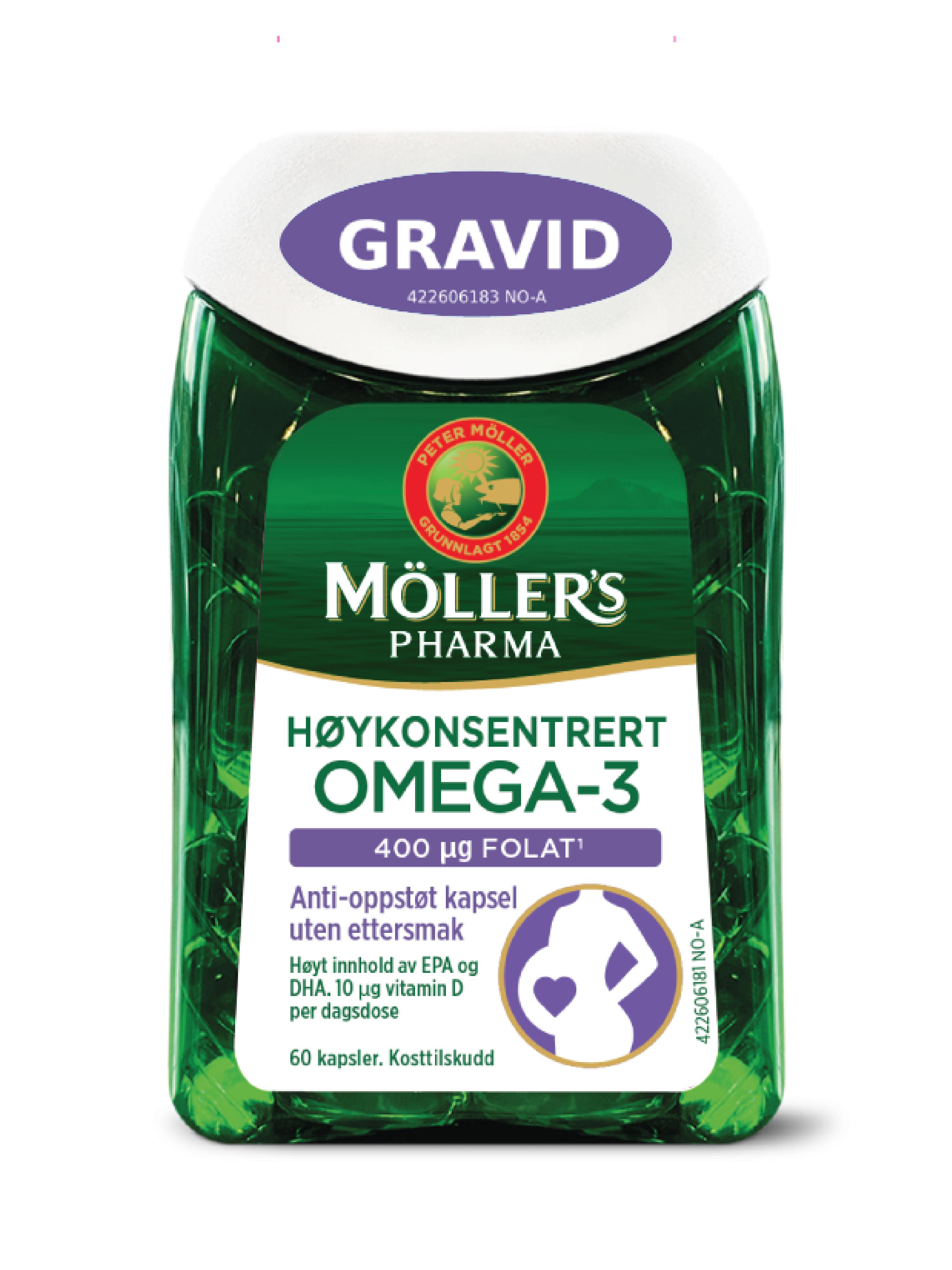 Möller's Pharma Omega-3 Gravid, 60 kapsler - Tran og omegaprodukter - Farmasiet.no