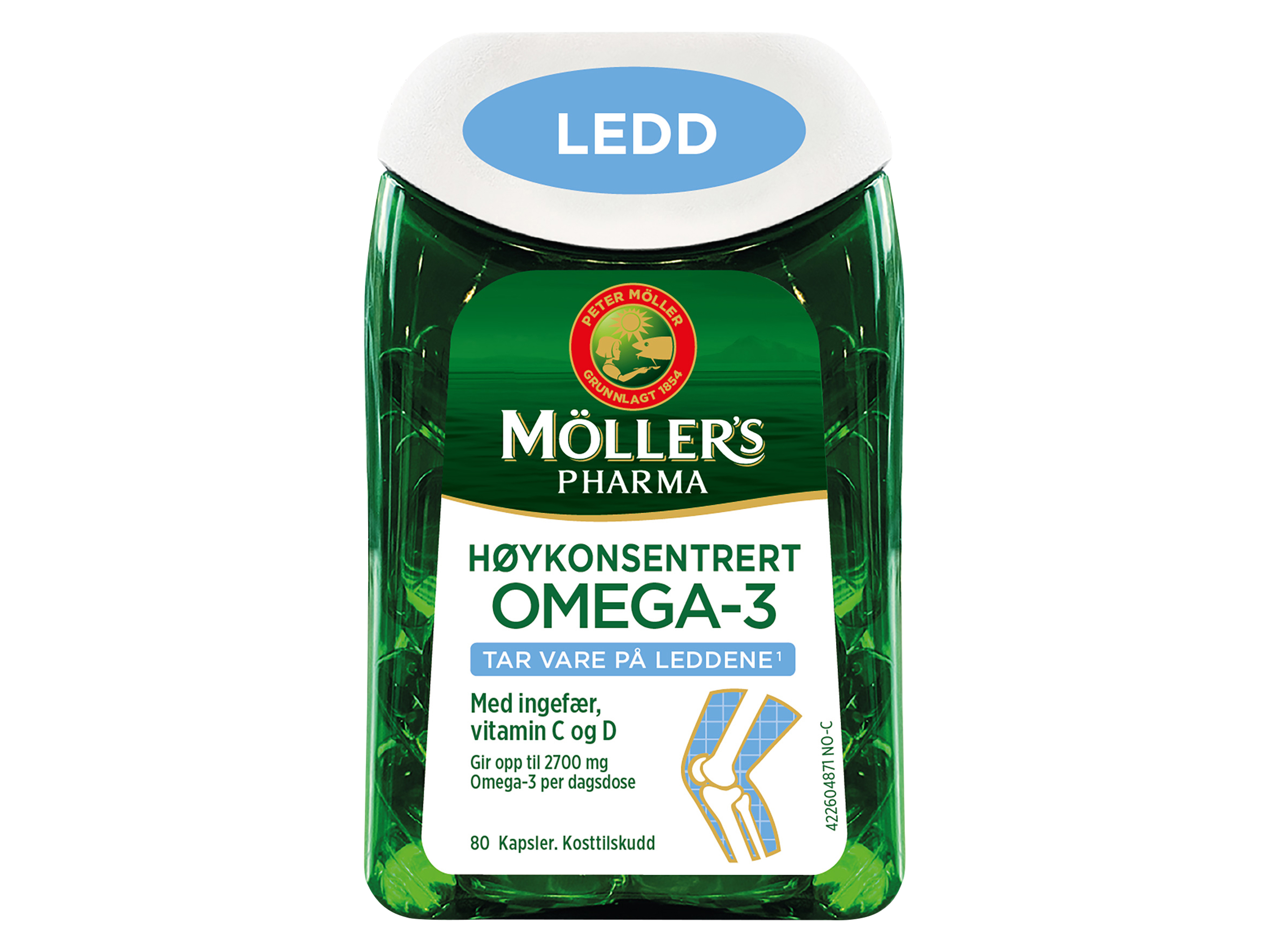 Möller's Pharma Omega-3 Ledd, 80 kapsler - Tran og omegaprodukter ...